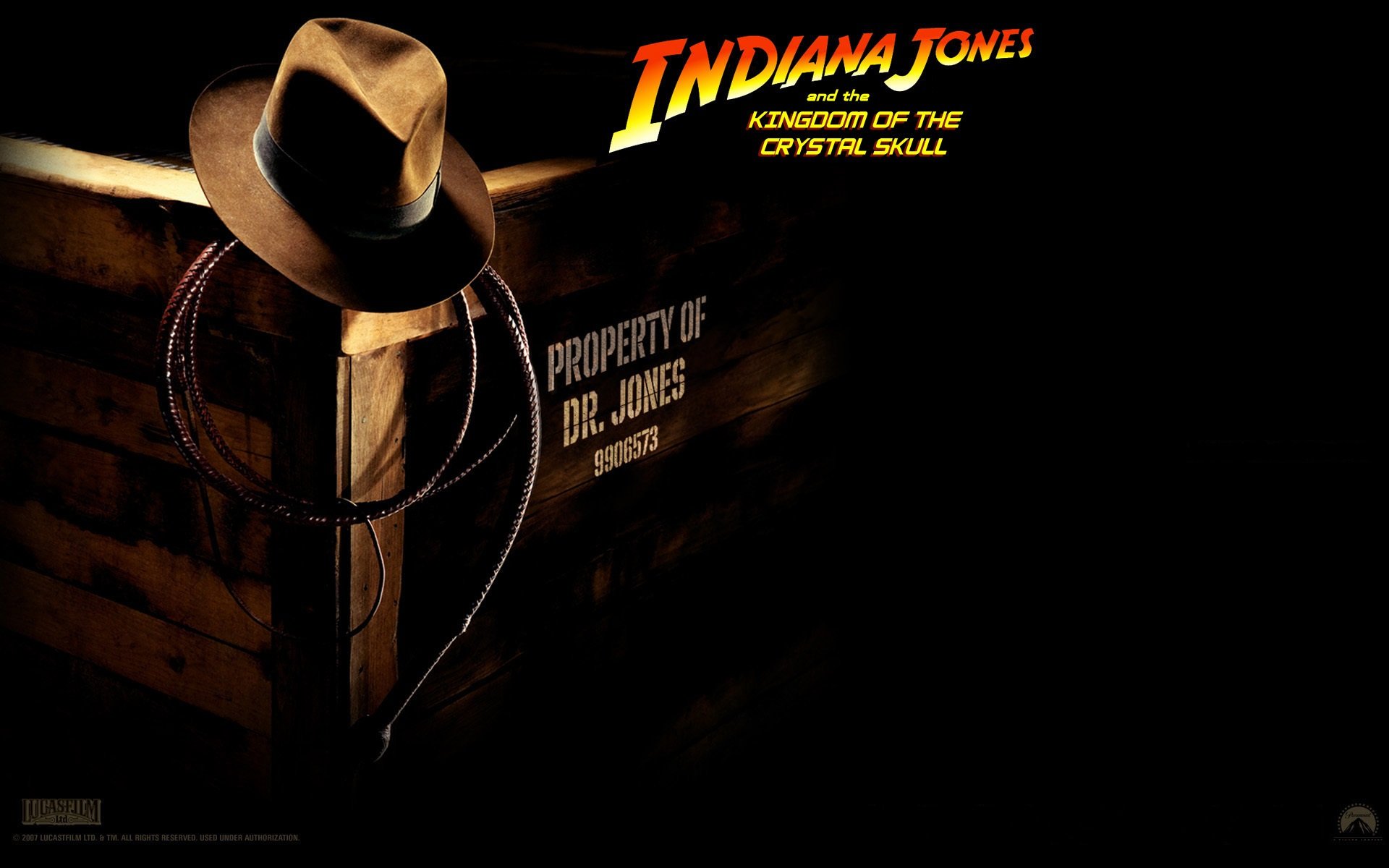 Indiana Jones HD Wallpaper: Iconic Whip and Hat from The Kingdom of the ...