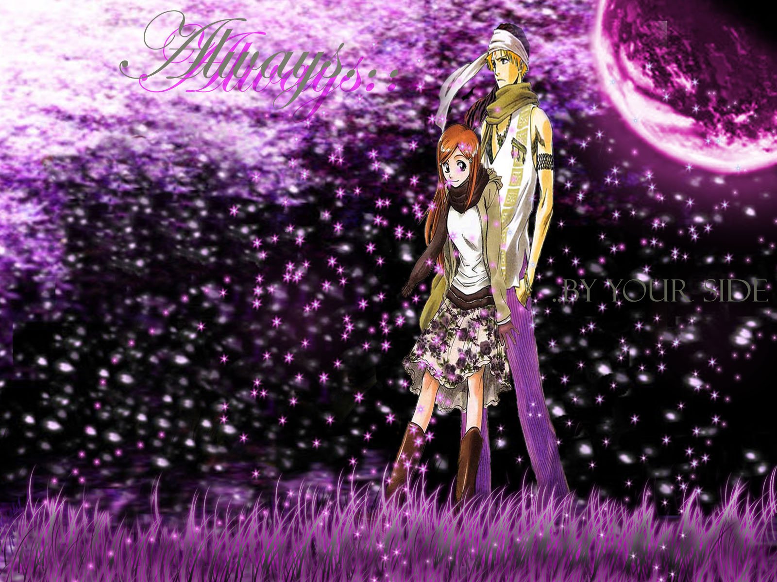 Download Orihime Inoue Ichigo Kurosaki Anime Bleach Wallpaper