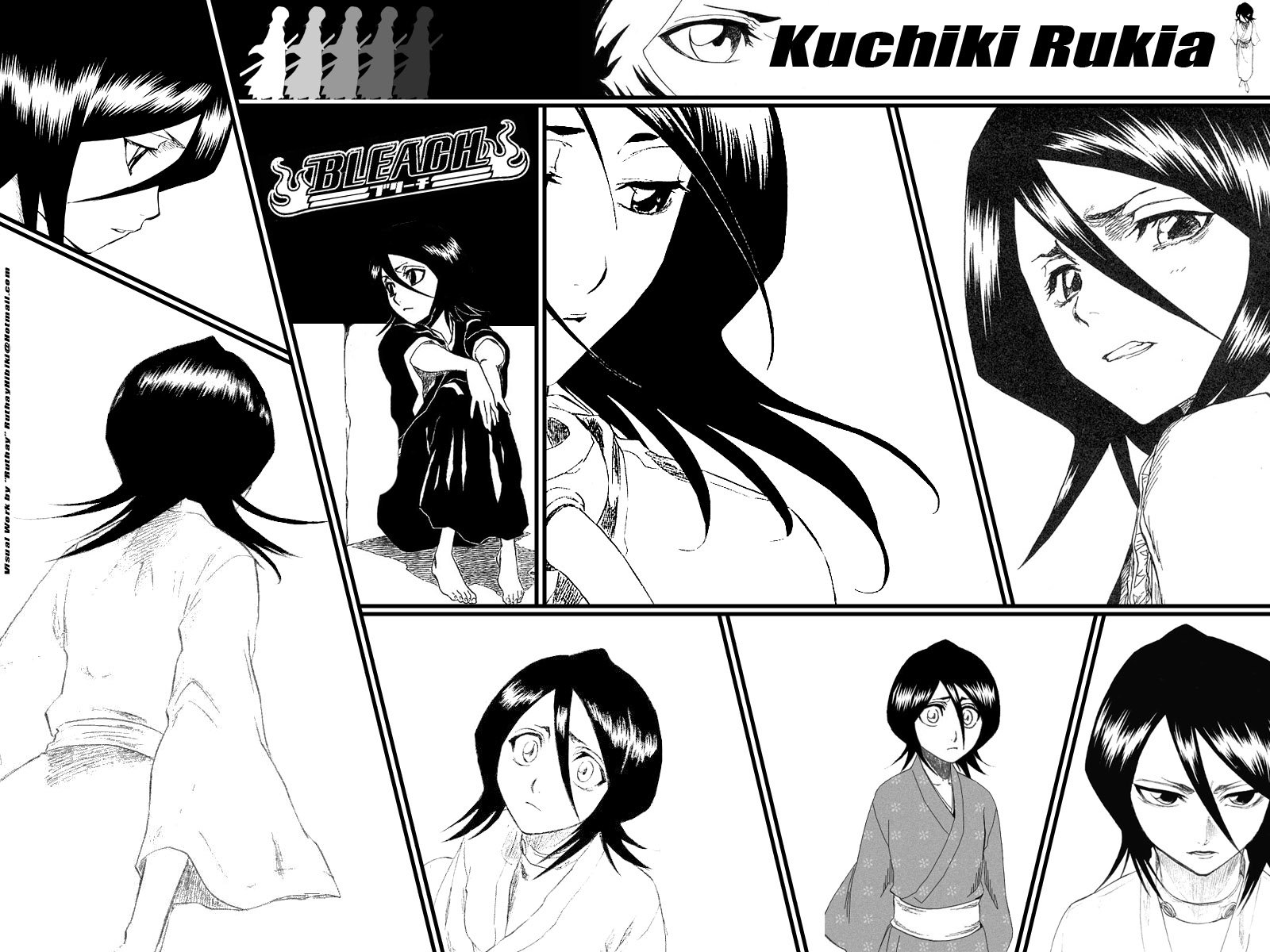 Rukia Kuchiki - Bleach HD Panels | Bleach: Rukia Noir Wallpaper ...