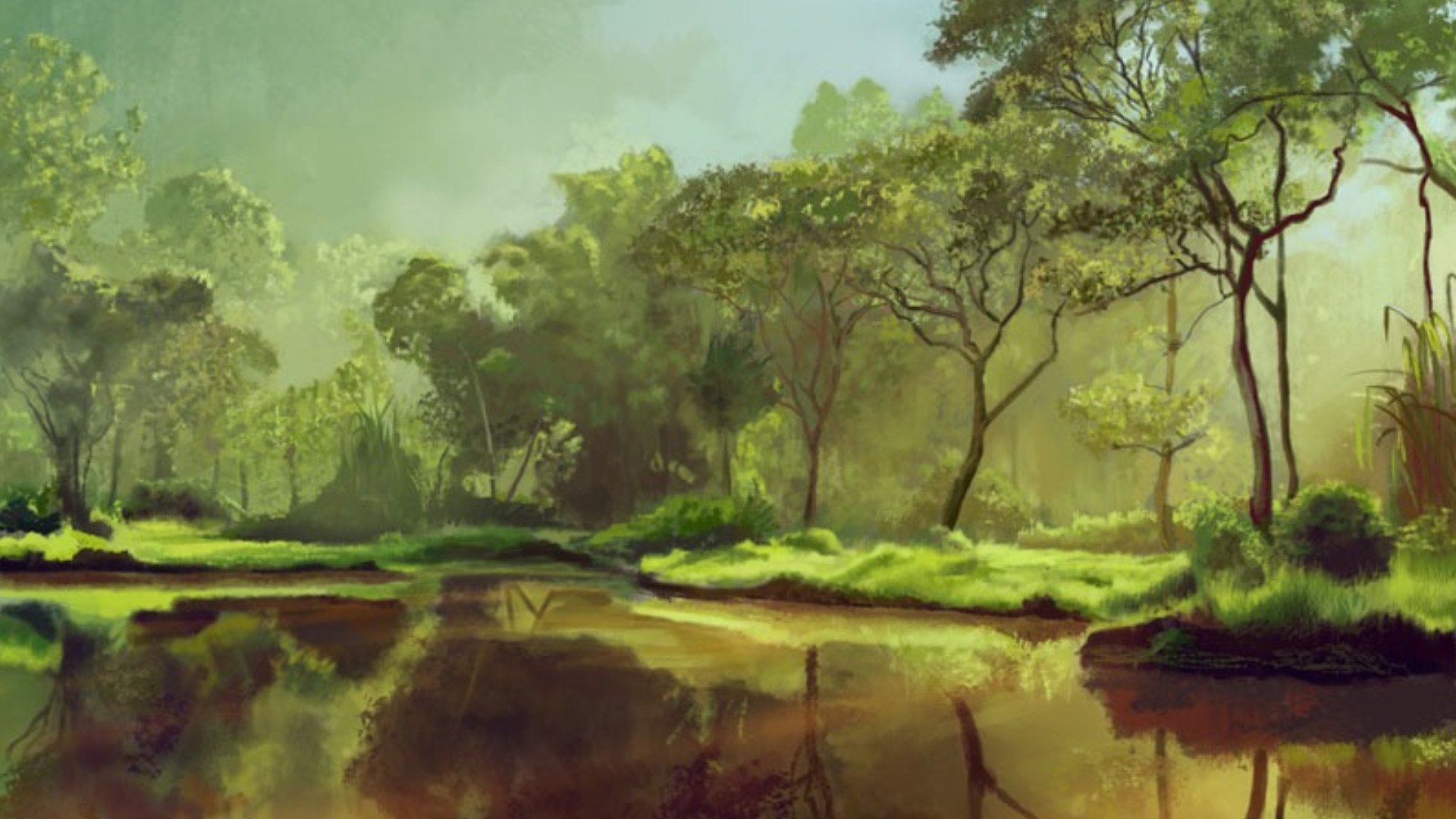 Serene Artistic Nature: HD Wallpaper Escape | 1920x1080 | Wallpaper Abyss