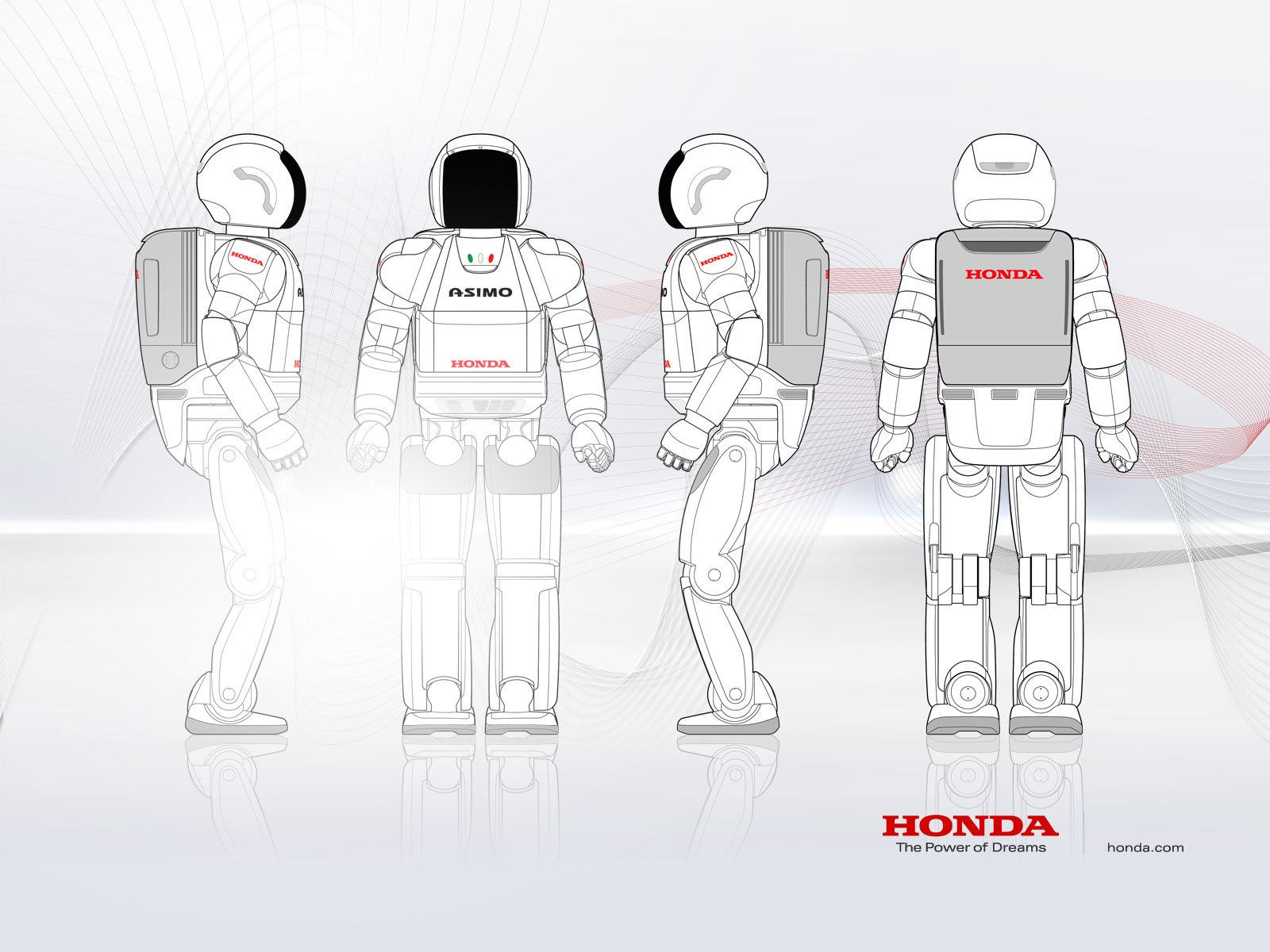 Honda ASIMO: Futuristic Man-Made Robot HD Wallpaper Preview