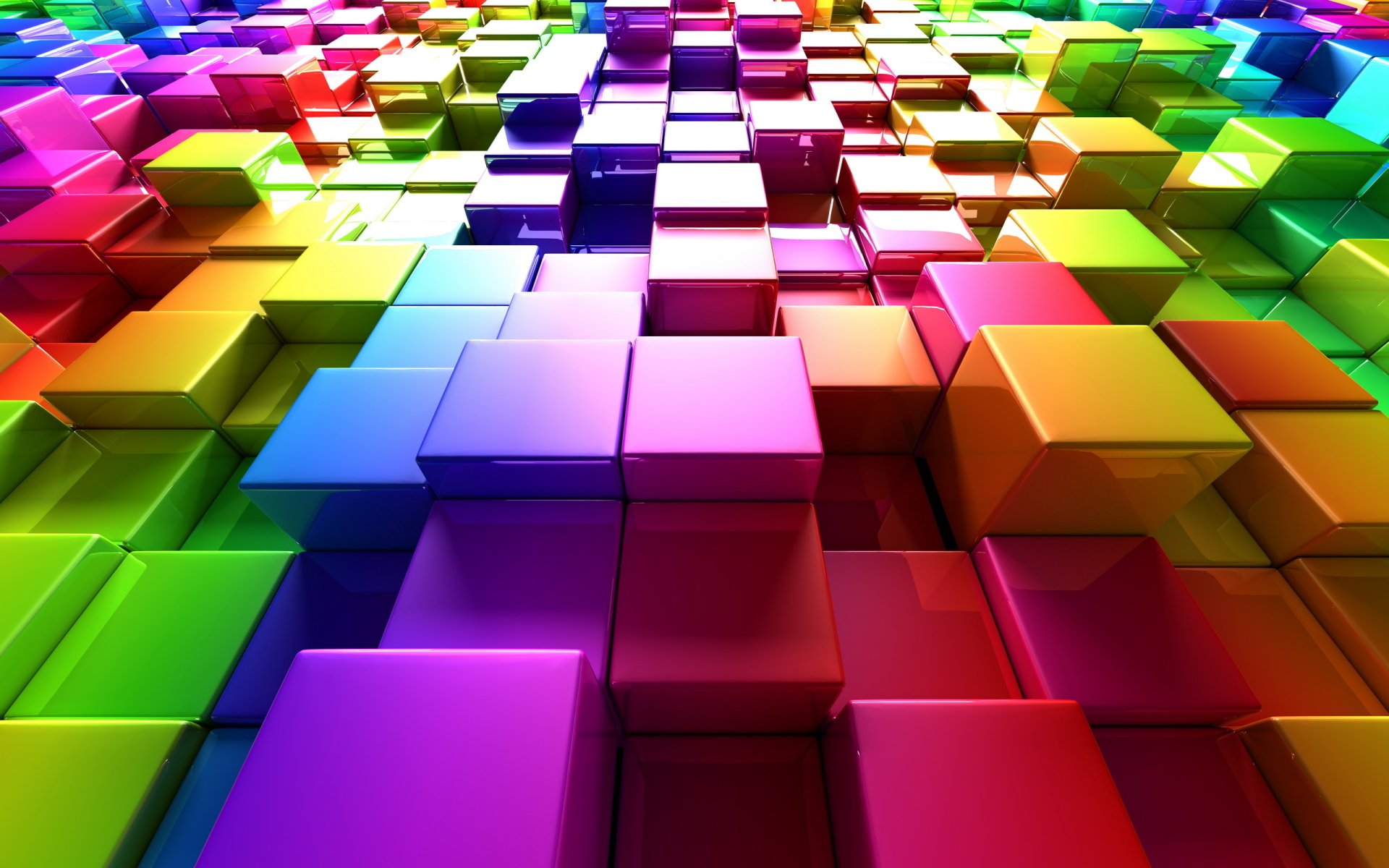 Vibrant Abstract Cube HD Wallpaper