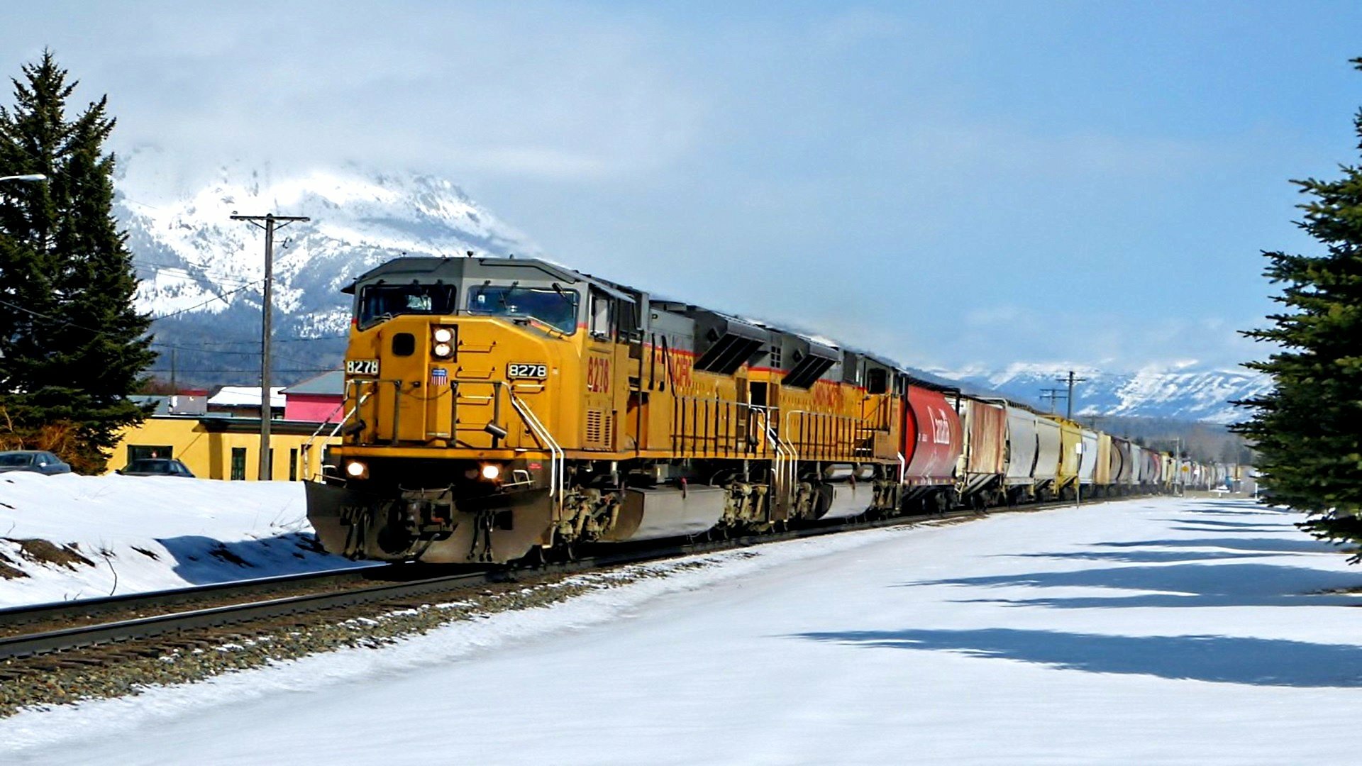 HD Train Journey Through Snowy Mountain Vistas | 1920x1080 | Wallpaper ...