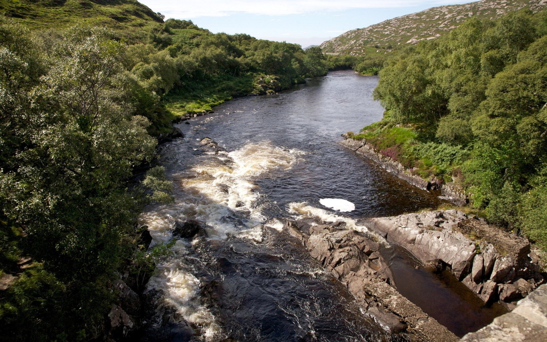Serene River Flow: HD Nature Wallpaper Bliss | 1920x1200 | Wallpaper Abyss