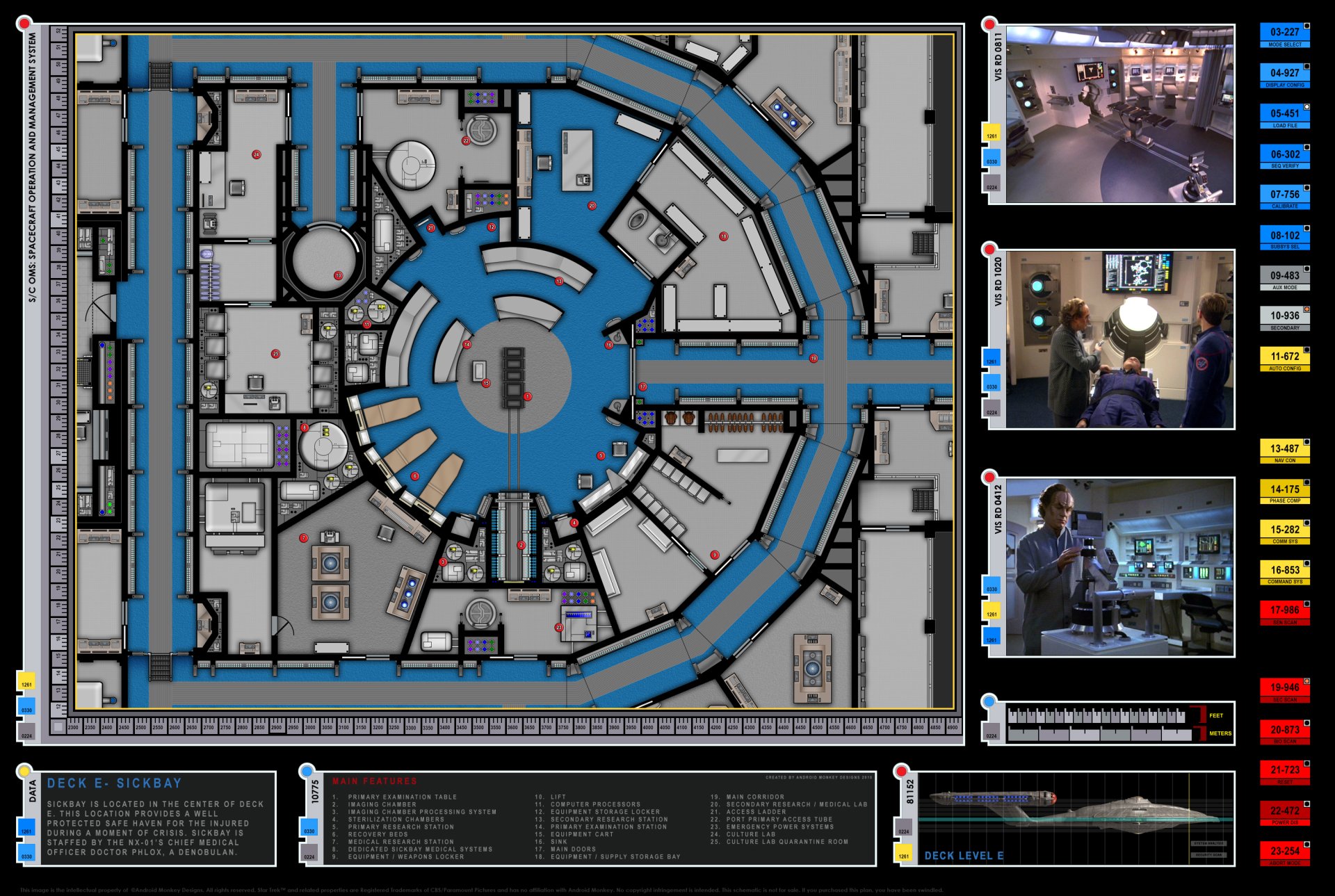 USS Enterprise Deck Plan — Star Trek: The Original Series 2K Quad HD ...