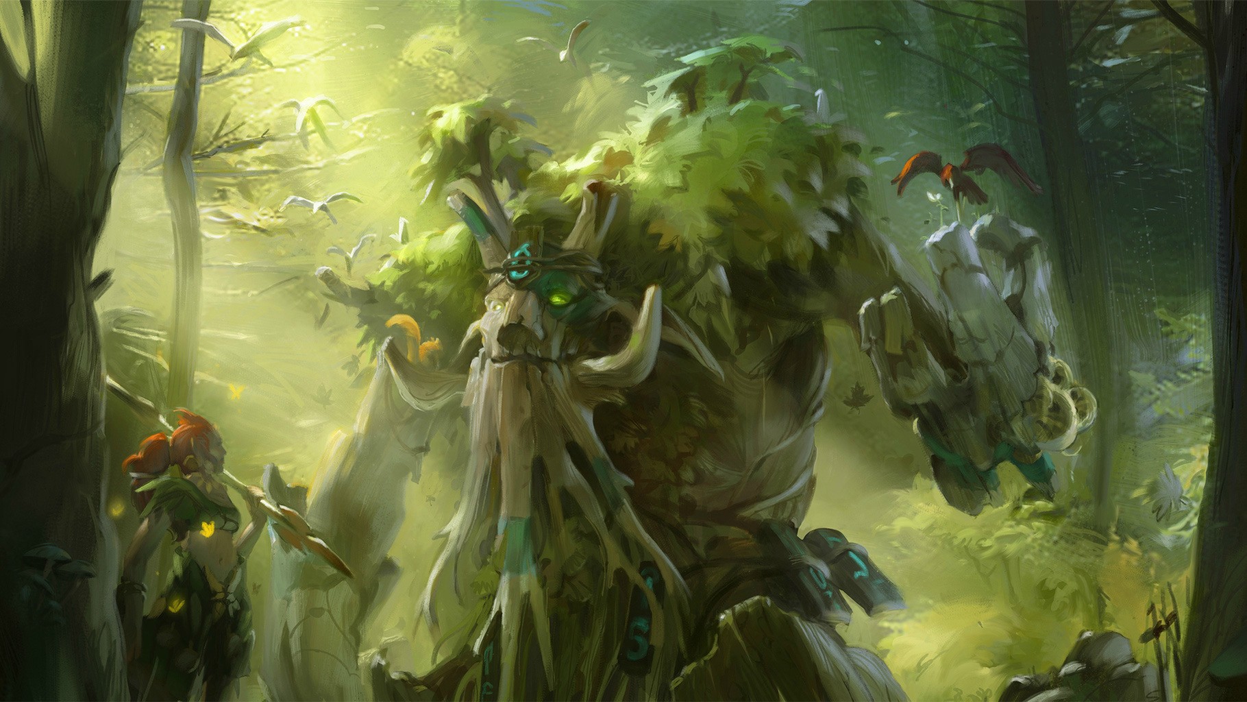 DotA 2 HD Wallpaper: Embrace the Forest Guardians