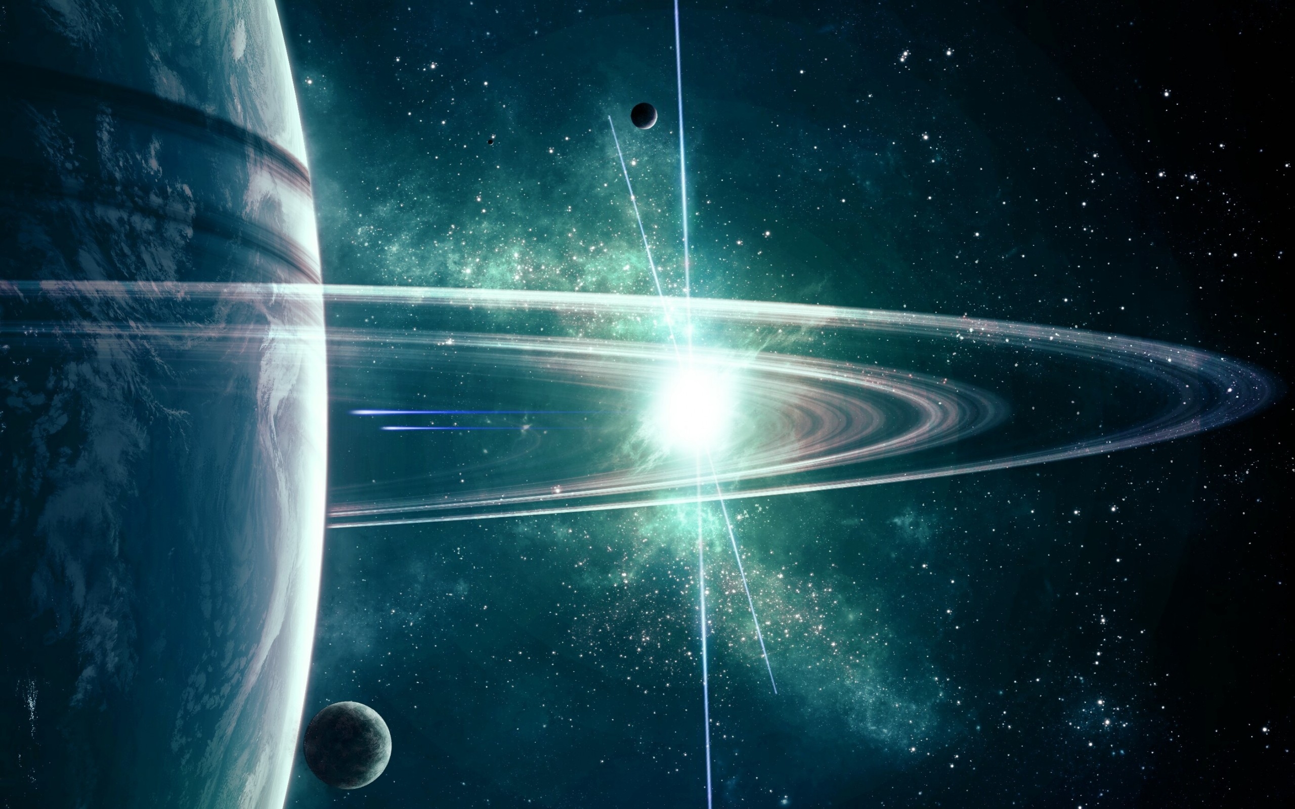 Download Sci Fi Planetary Ring HD Wallpaper