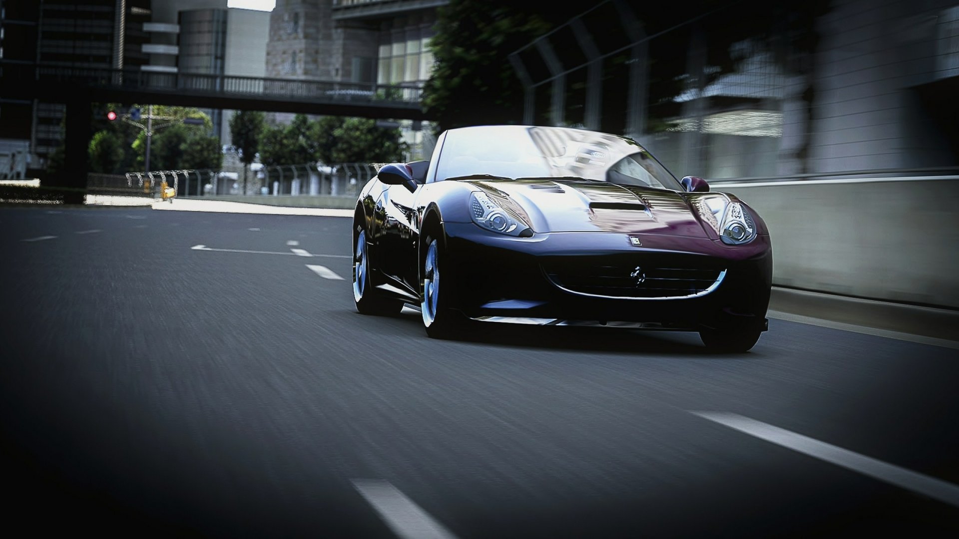 HD Ferrari Speed: Urban Road Thrill | 2560x1440 | Wallpaper Abyss