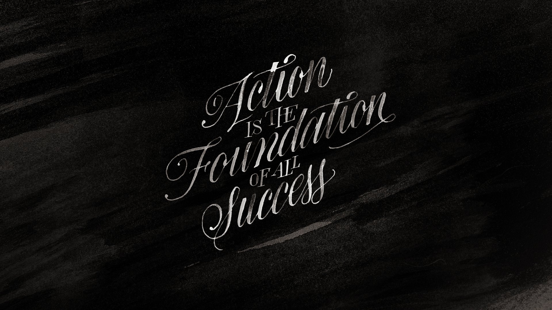 Action: The Core of Success – Inspiring Misc Quote HD Wallpaper