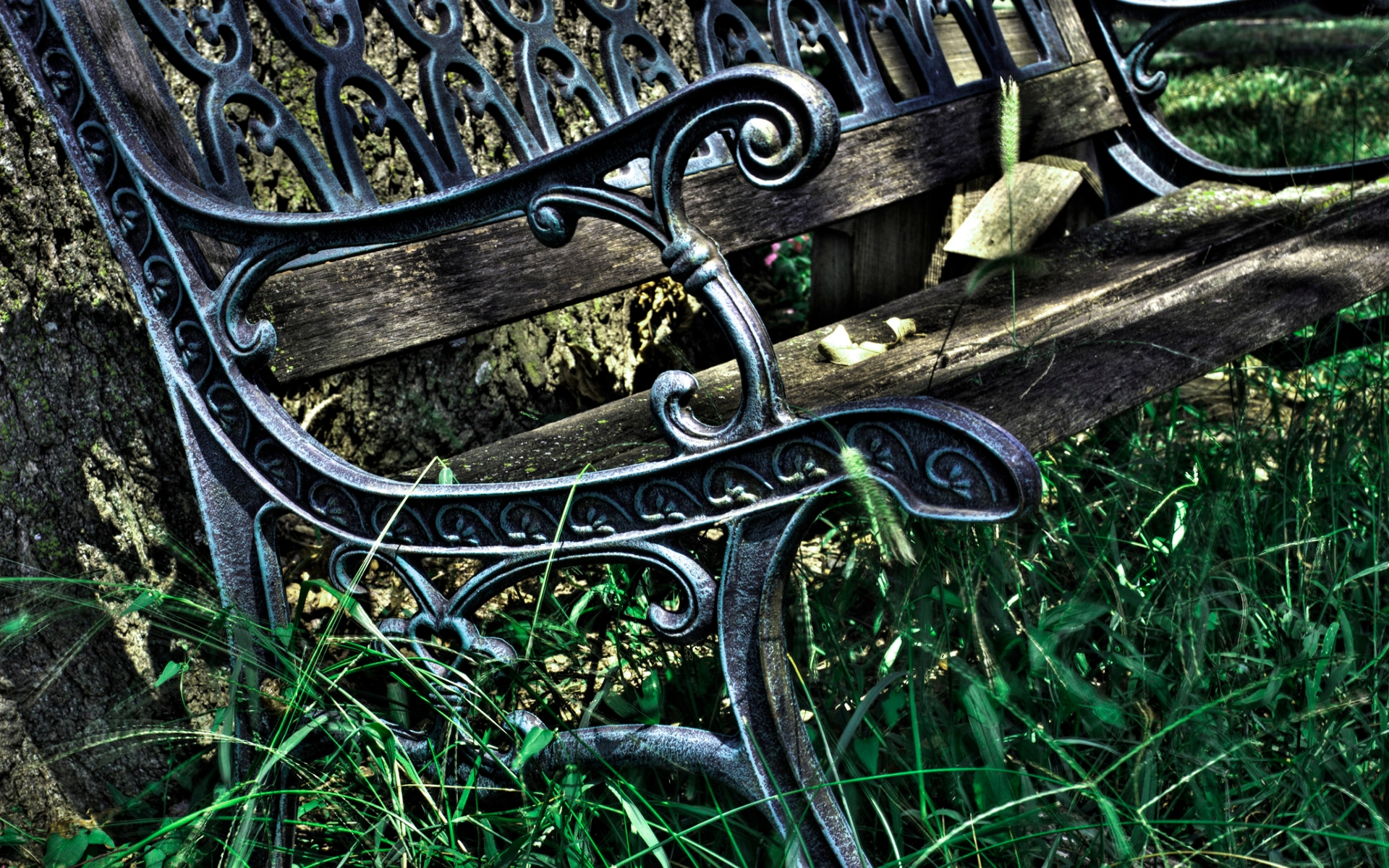 Man Made Bench HD Wallpaper