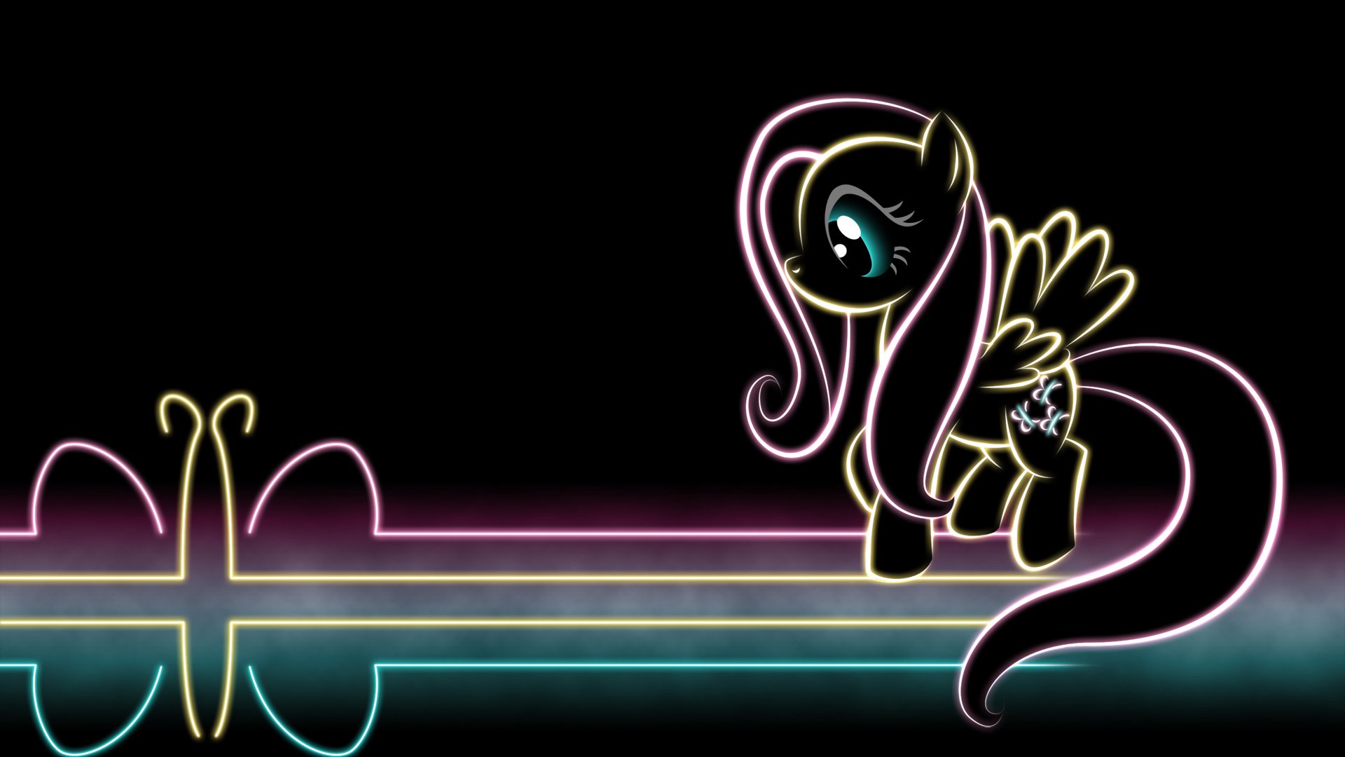 Minimalist HD Wallpaper of Fluttershy from My Little Pony: Friendship ...