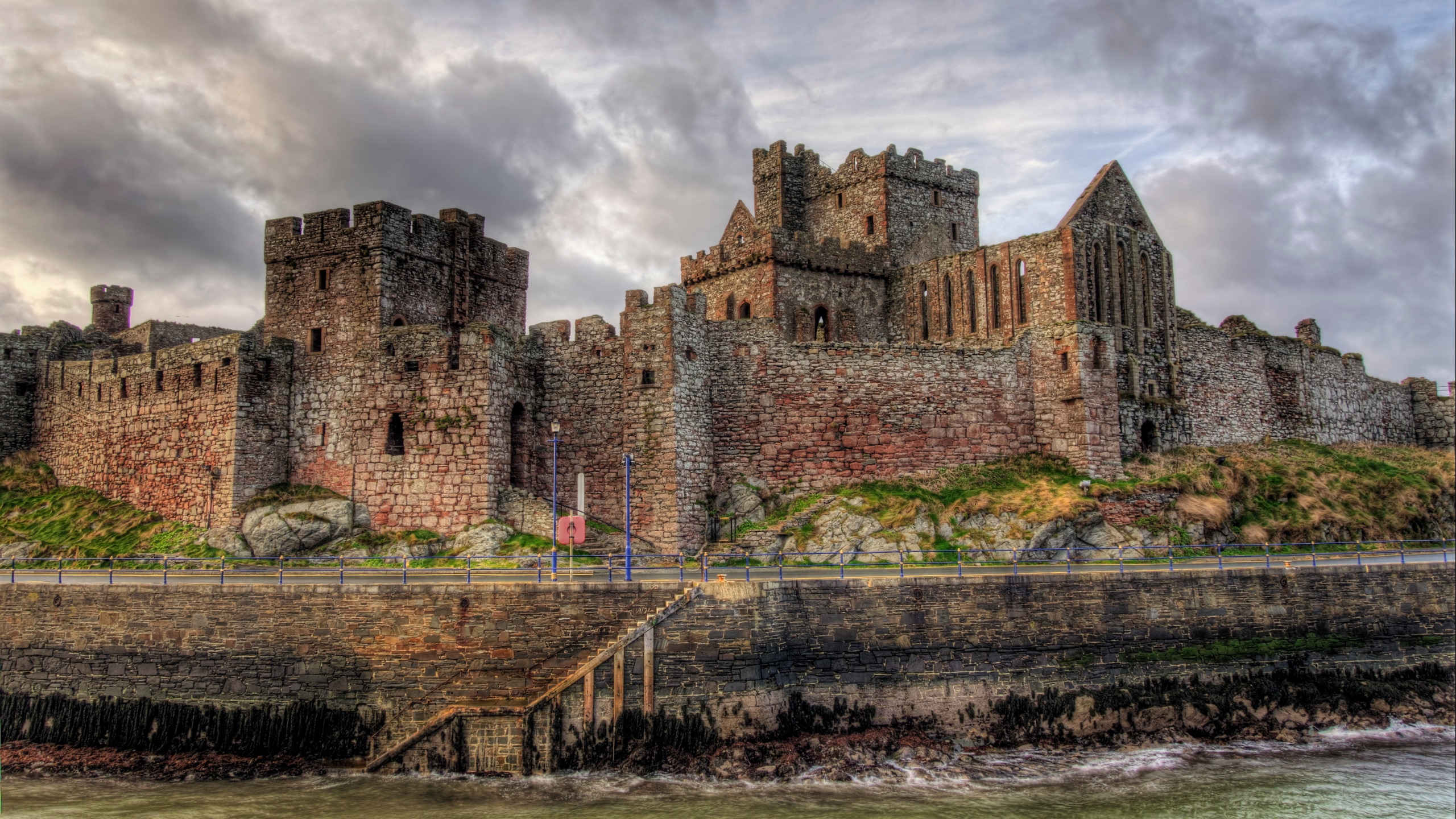 Download Man Made Peel Castle HD Wallpaper