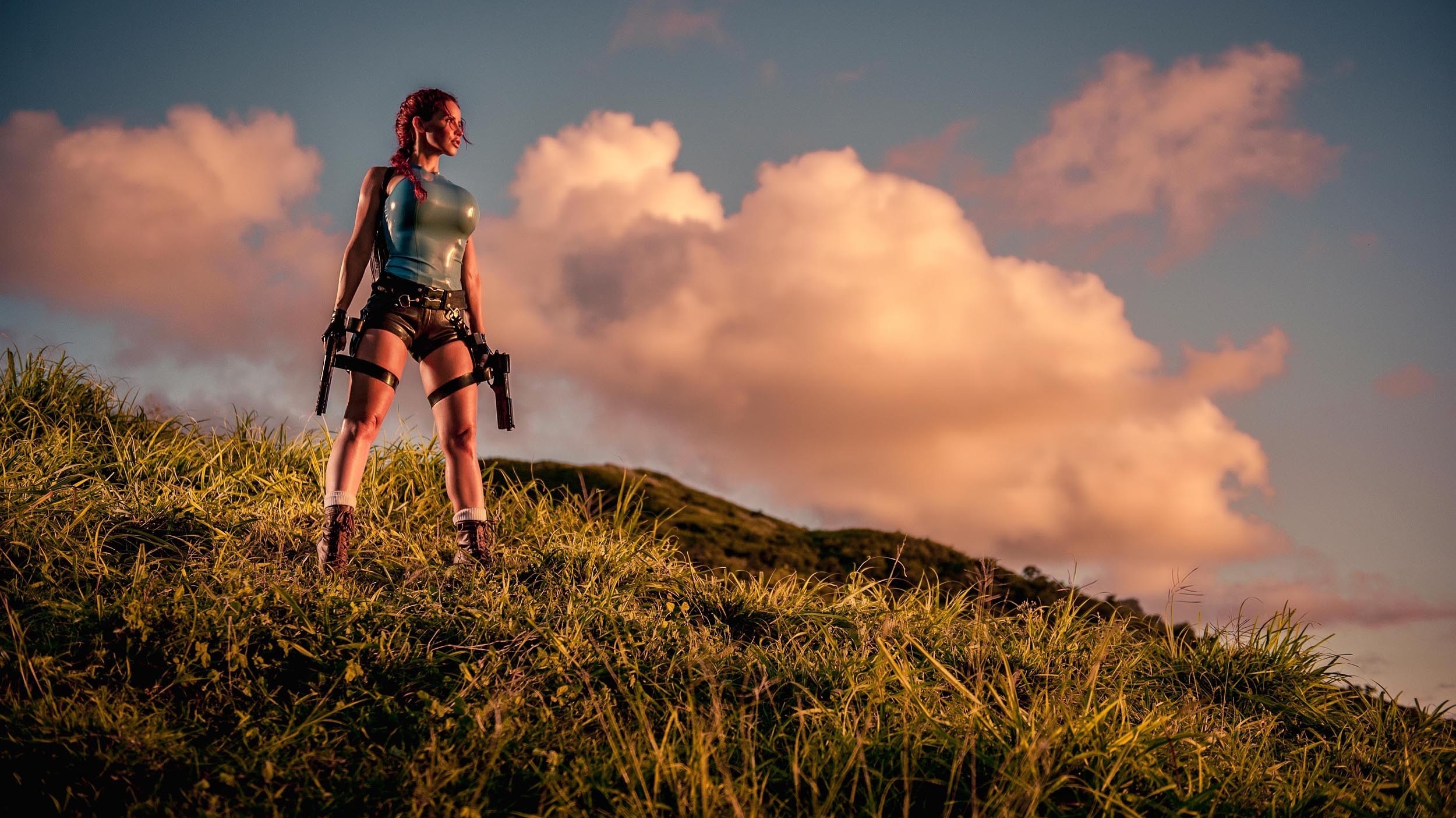 Epic Woman Cosplay in Stunning HD Wallpaper Horizon View