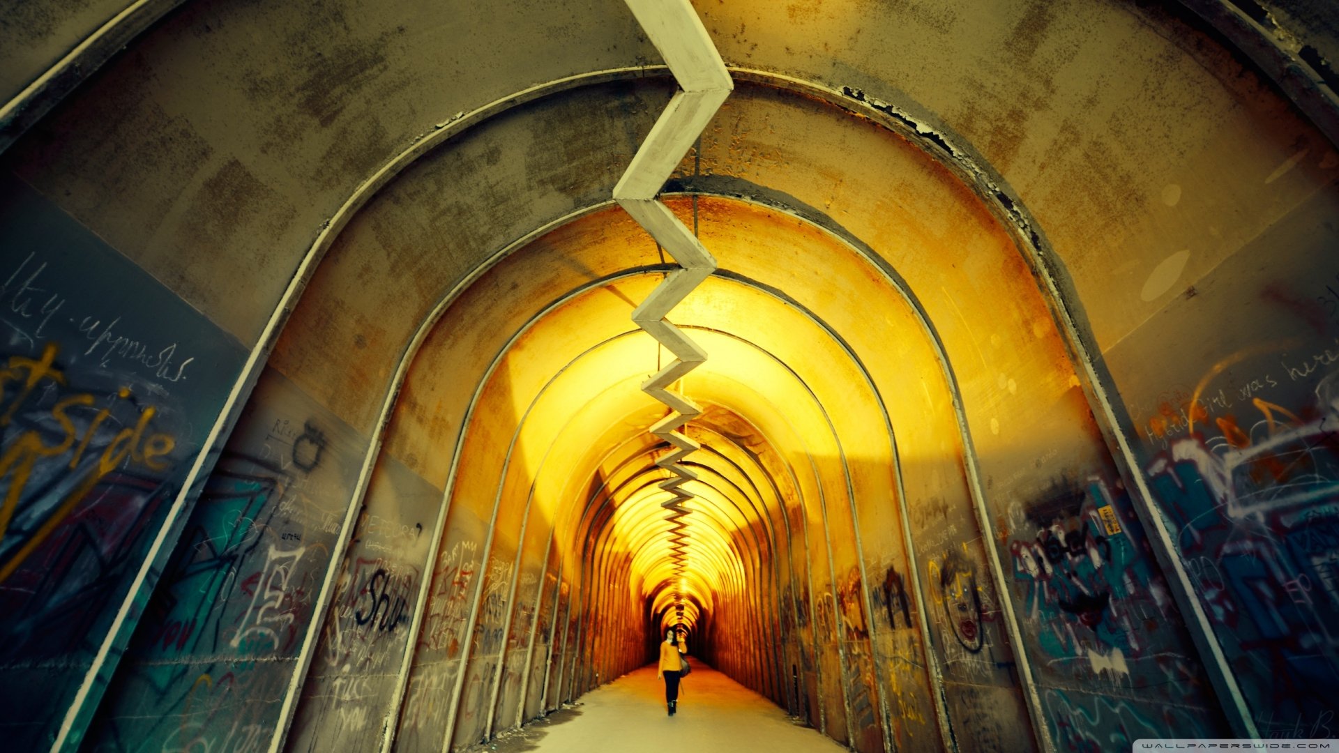 Download Man Made Tunnel HD Wallpaper