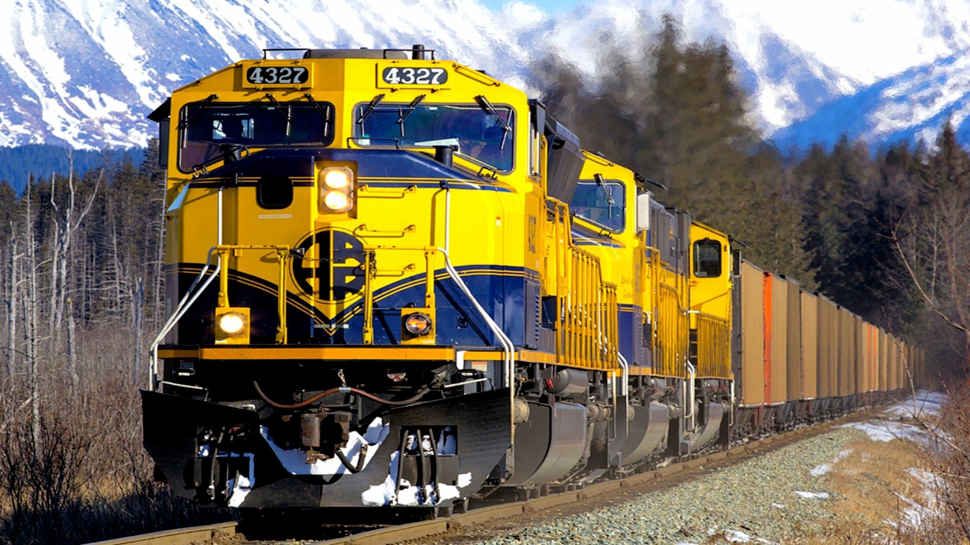 Golden Freight Express — HD Train Wallpaper by Adnan Akhtar