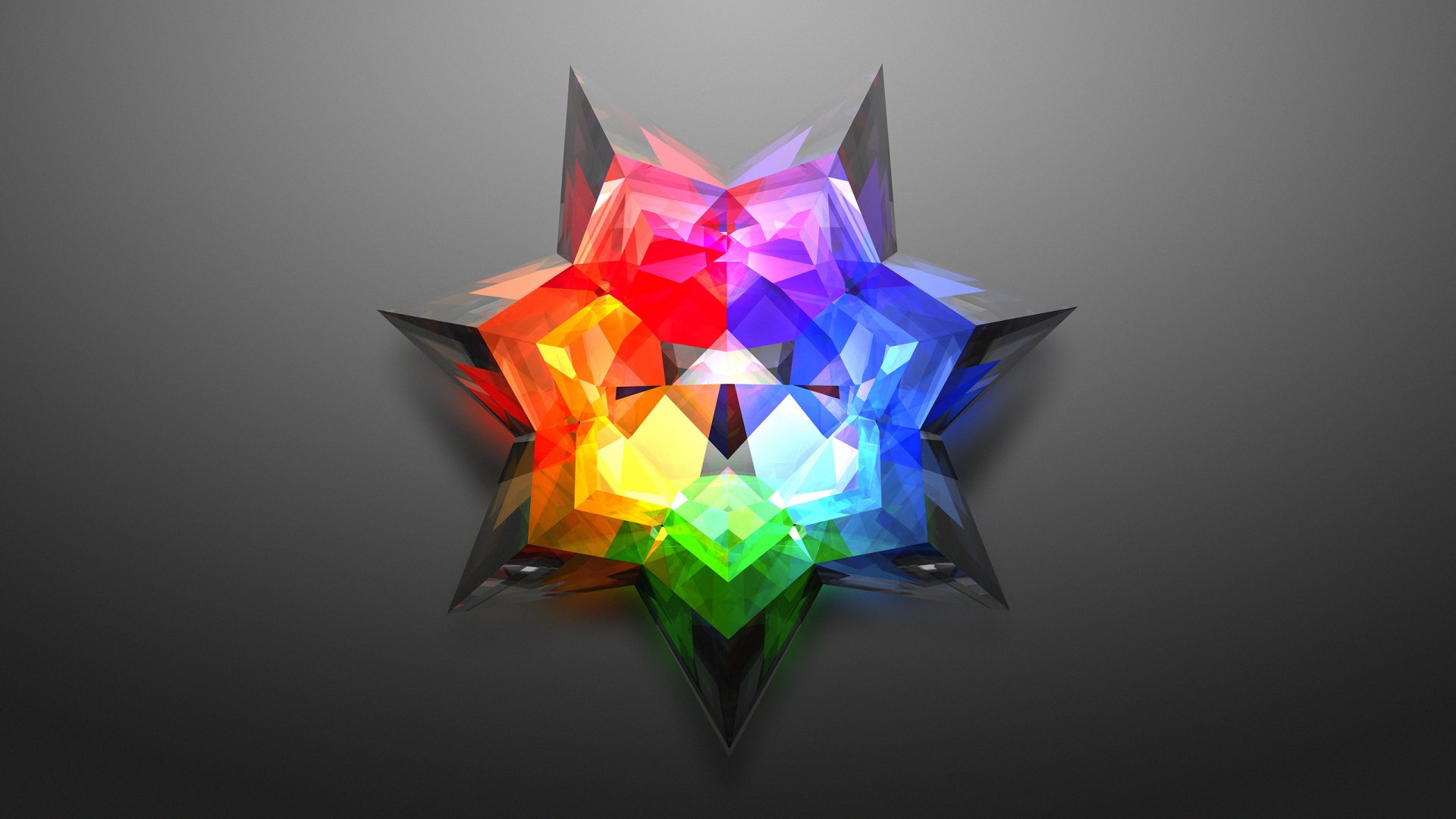 Abstract Facets: Vibrant HD Wallpaper for Stunning Visuals by Justin Maller