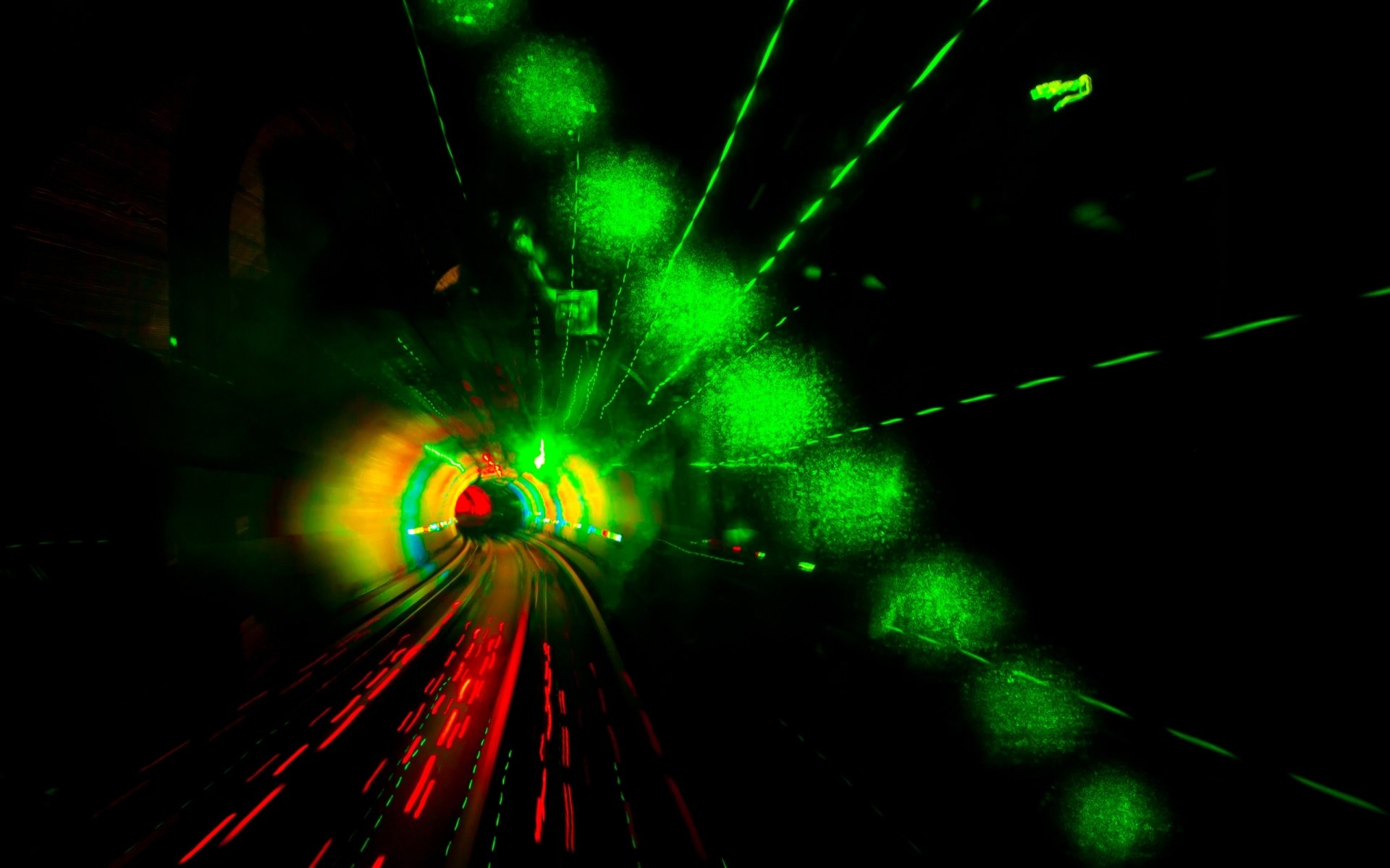 Neon Pulse: Abstract Light Waves HD Wallpaper