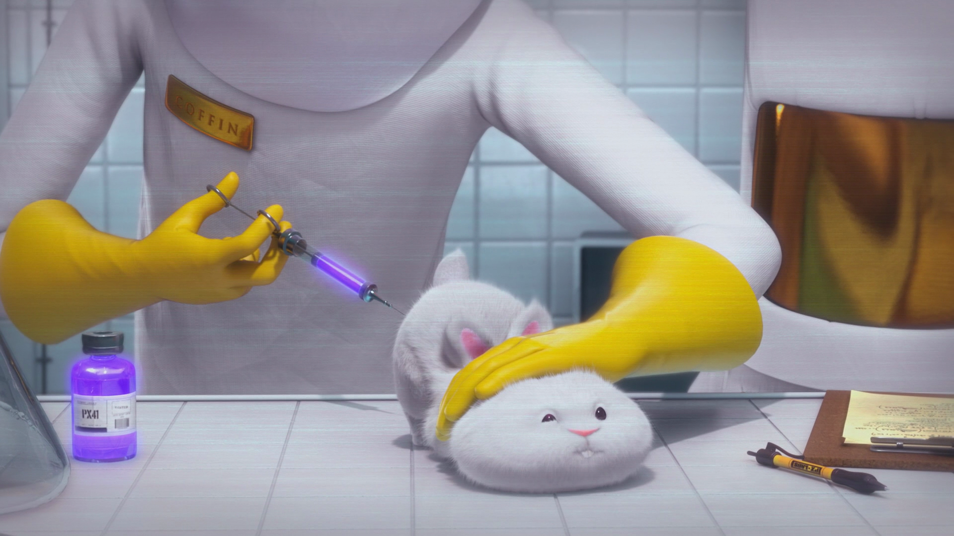 Despicable Me 2 HD Wallpaper: Cute Fluffy Experiment Scene