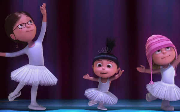 Despicable Me Ballerinas: HD Wallpaper of Agnes, Margo & Edith