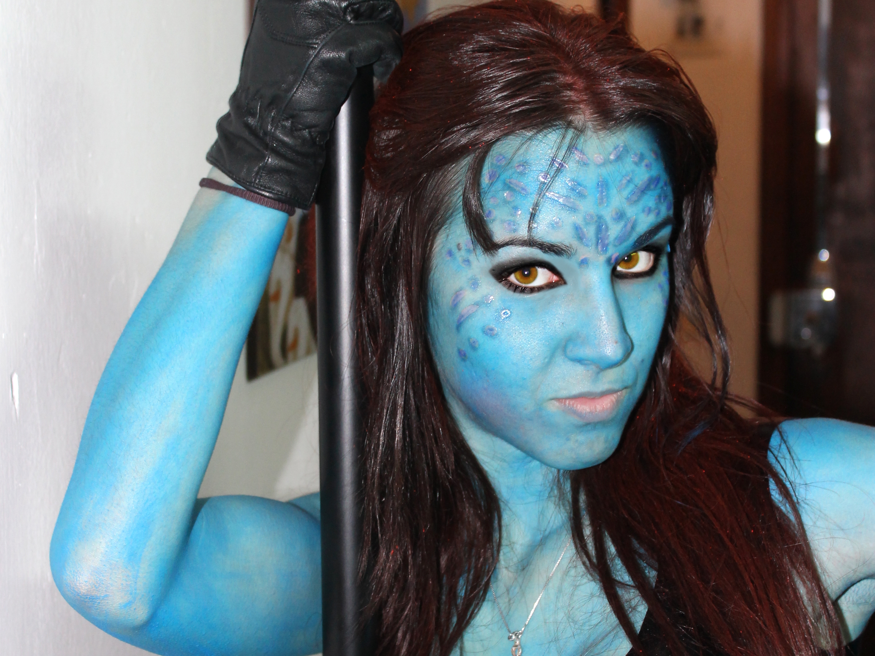 Stunning HD Woman Cosplay: Fierce Blue Mystique