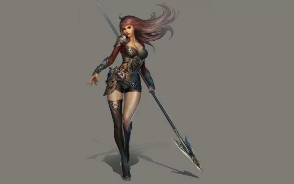 Download Armor Spear Wings Angel Fantasy Angel Warrior HD Wallpaper by Reign Tran