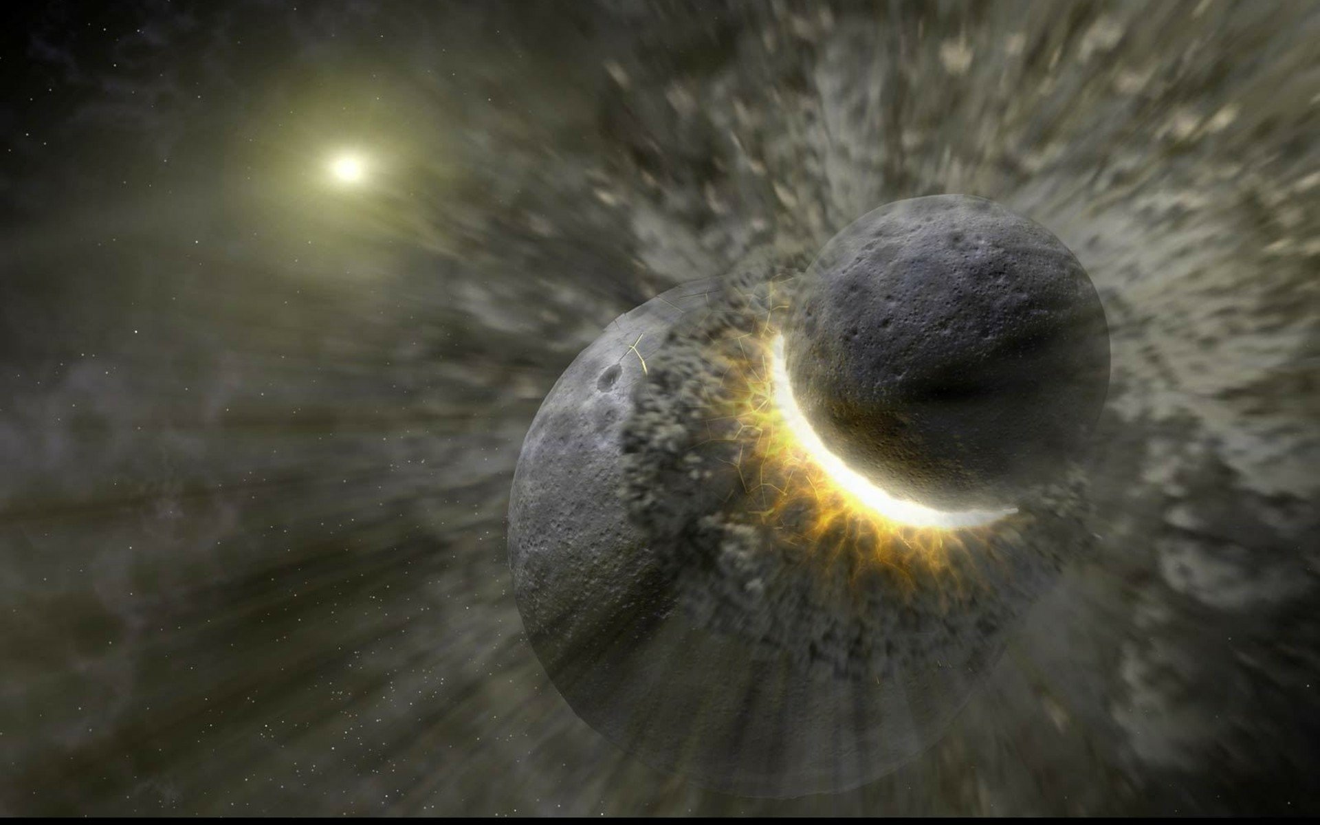 Download Sci Fi Collision HD Wallpaper