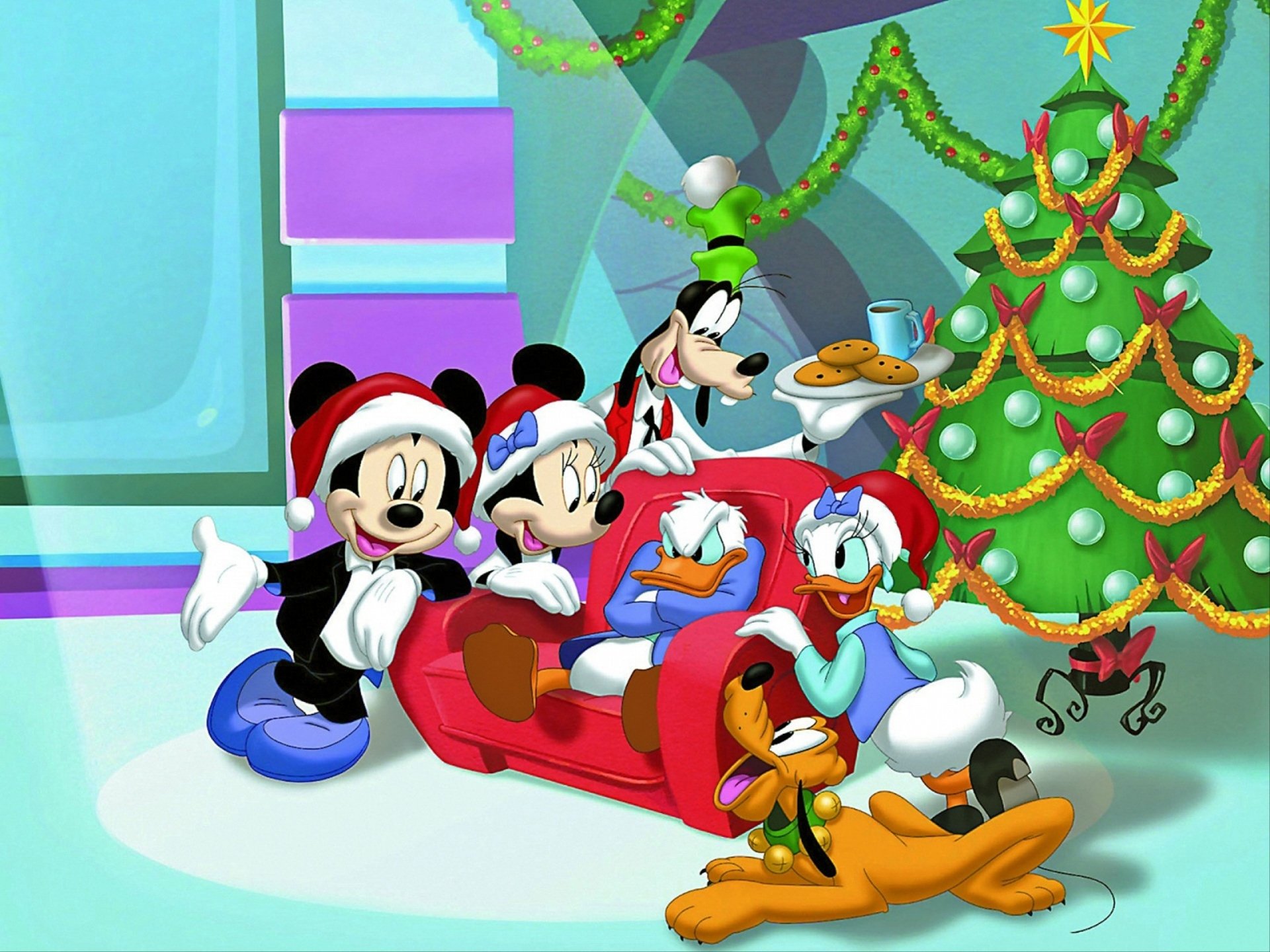 Mickey & Friends Celebrate Christmas - HD Disney Movie Wallpaper
