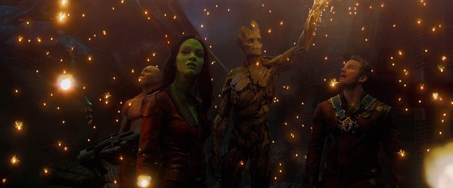 Guardians of the Galaxy HD Wallpaper – Drax, Groot, Gamora & Star-Lord Spotlight