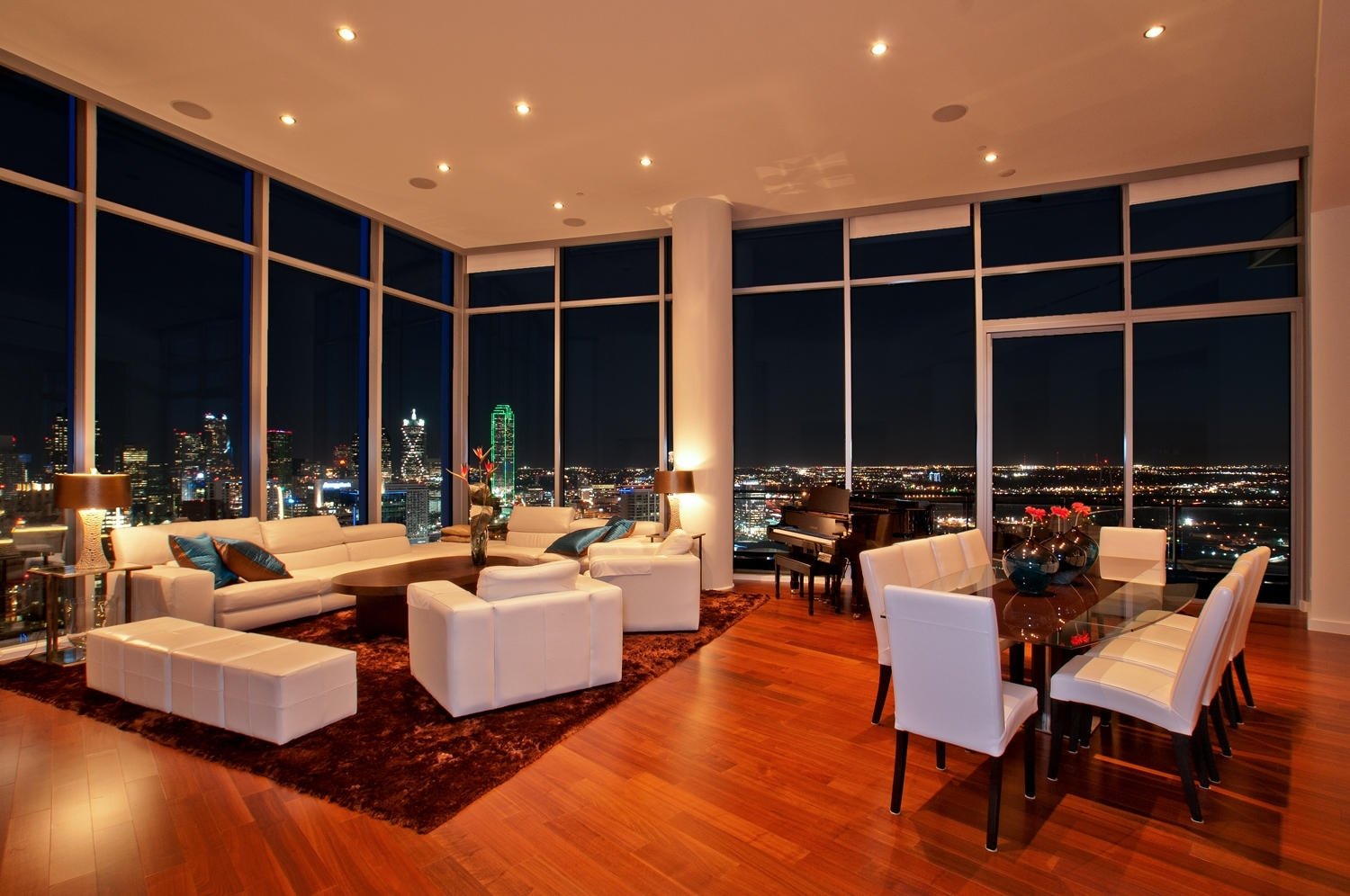 Stunning Urban Nightview from Modern Luxury Room – HD Wallpaper ...