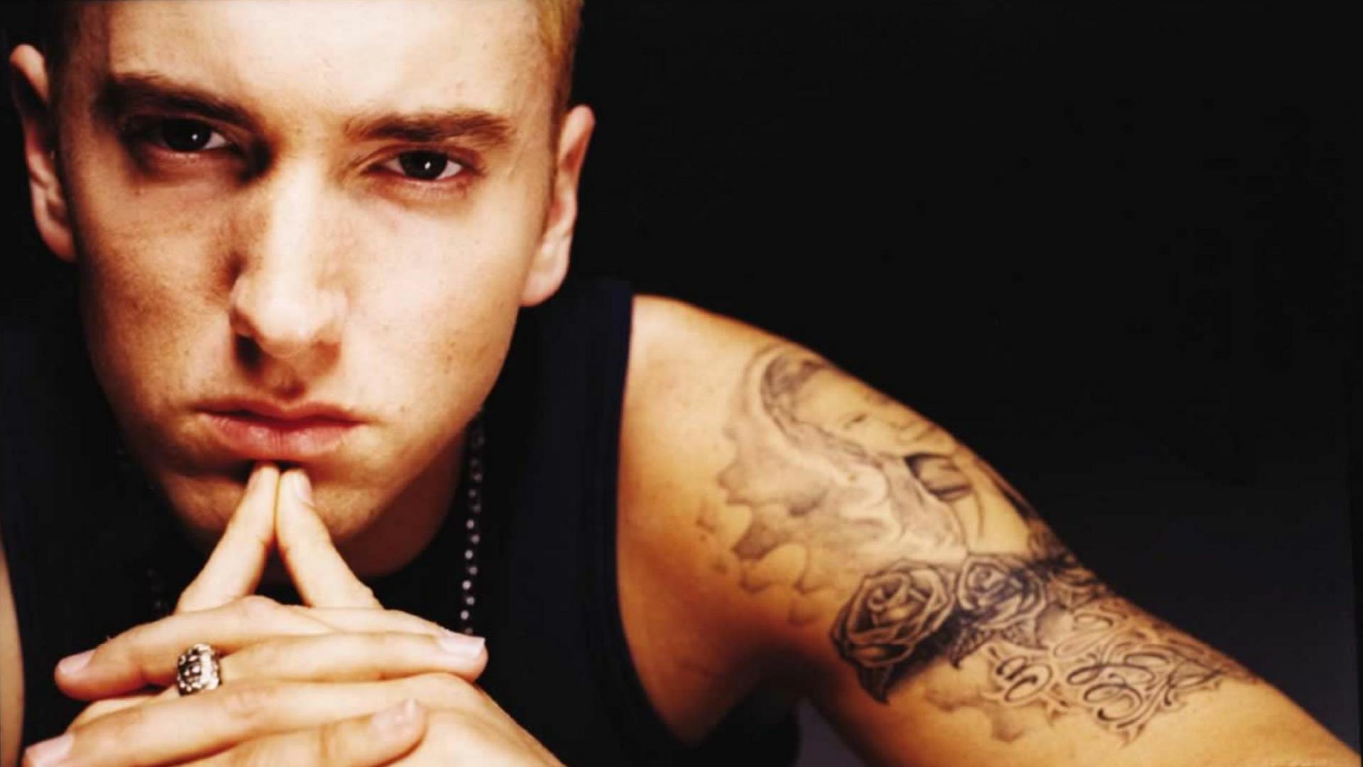 Eminem HD Music Wallpaper: Intense and Iconic | 1920x1080 | Wallpaper Abyss