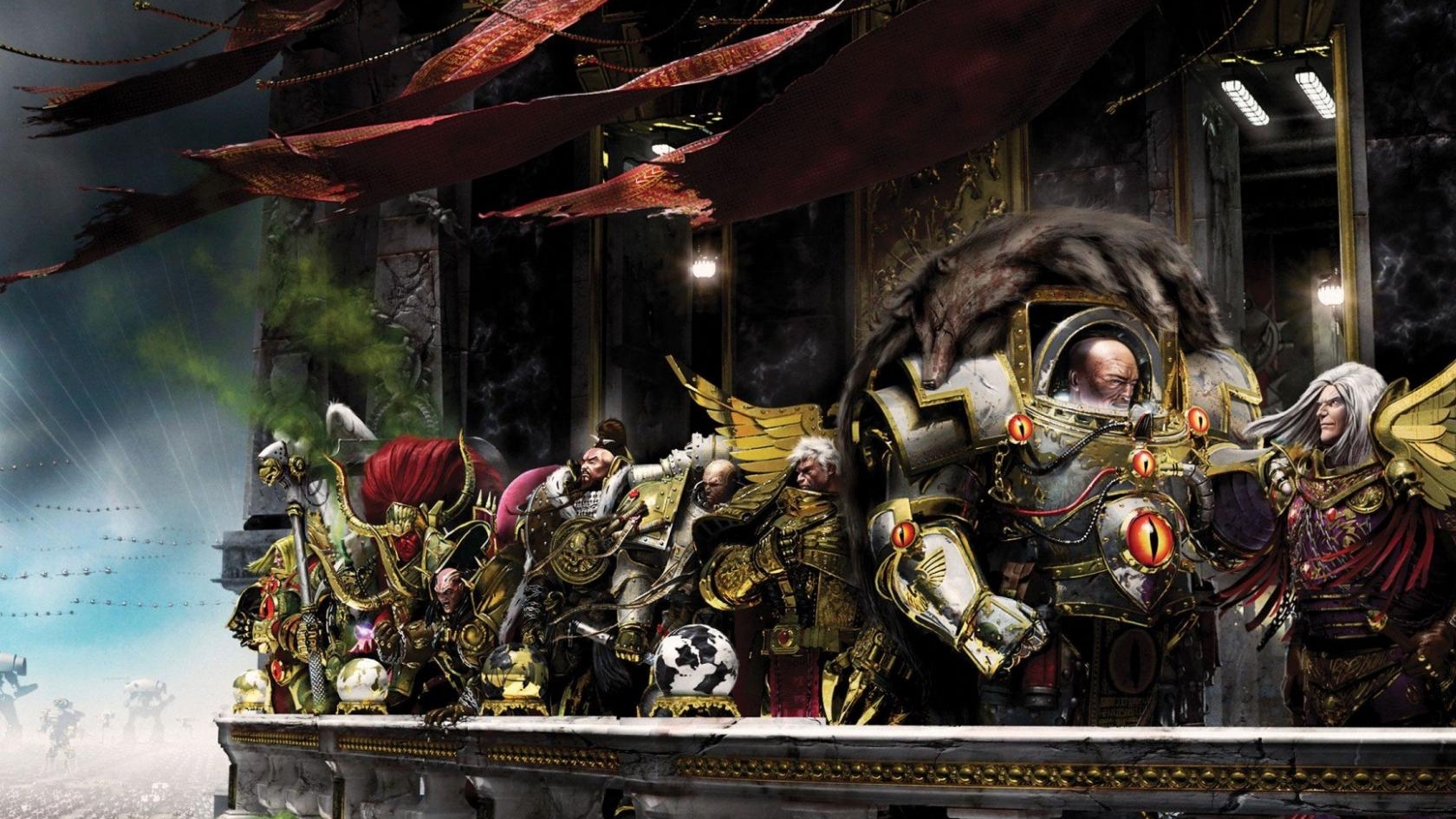 Warhammer 40K HD Wallpaper: Epic Warzone Video Game Battle Scene