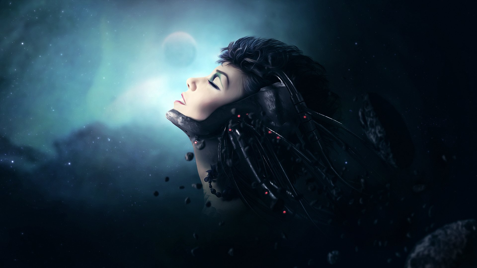 HD Sci-Fi Cyborg: Futuristic Fusion of Human and Machine