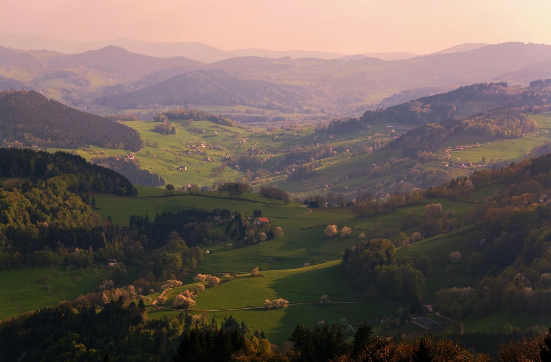 Download Farm Hill France Nature Valley HD Wallpaper