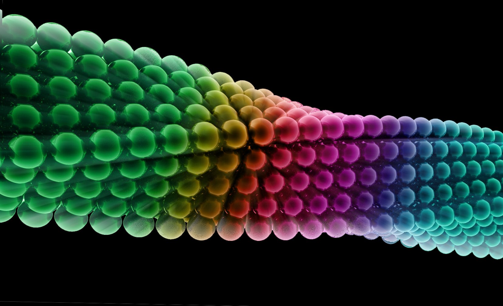 3D Abstract CGI Art: Vibrant HD Sphere Wave Wallpaper