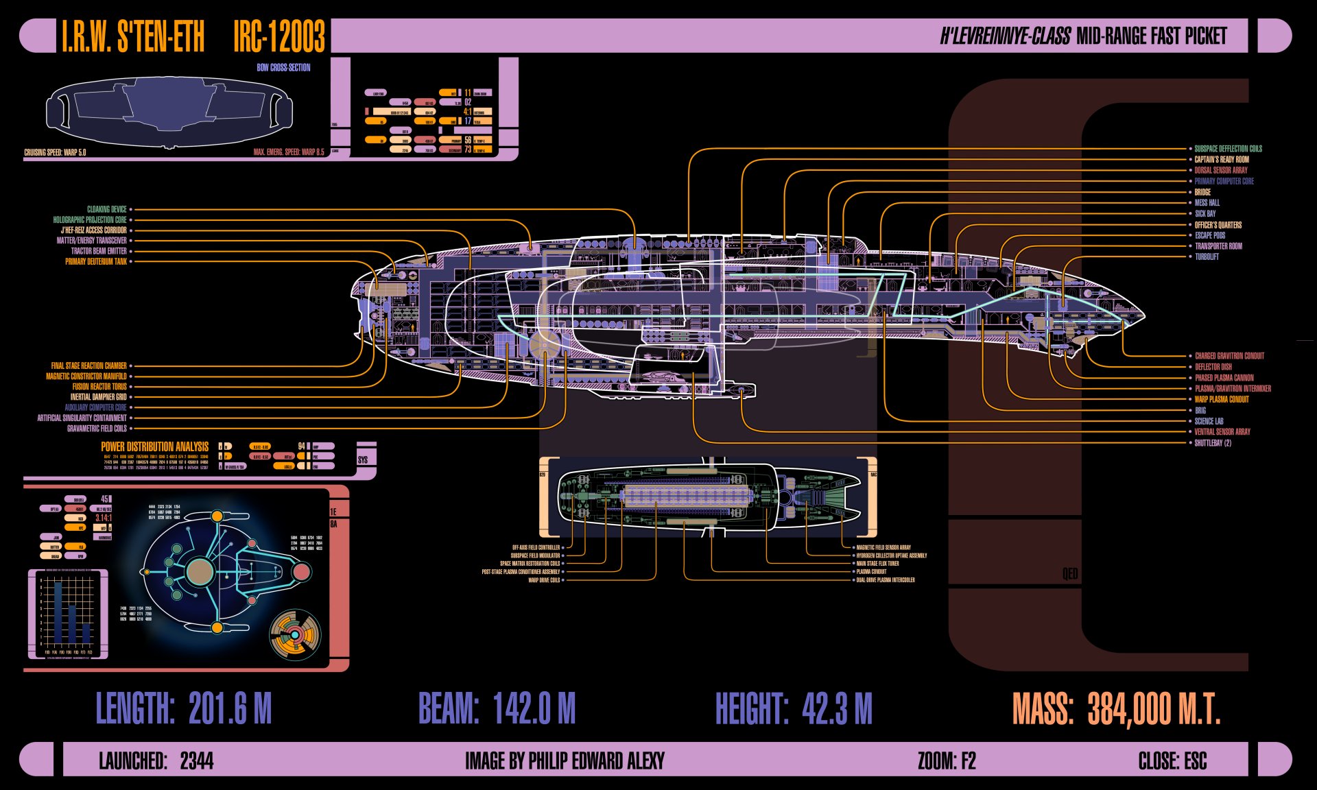Star Trek Sci-Fi: 4K Ultra HD USS Enterprise Blueprint Wallpaper