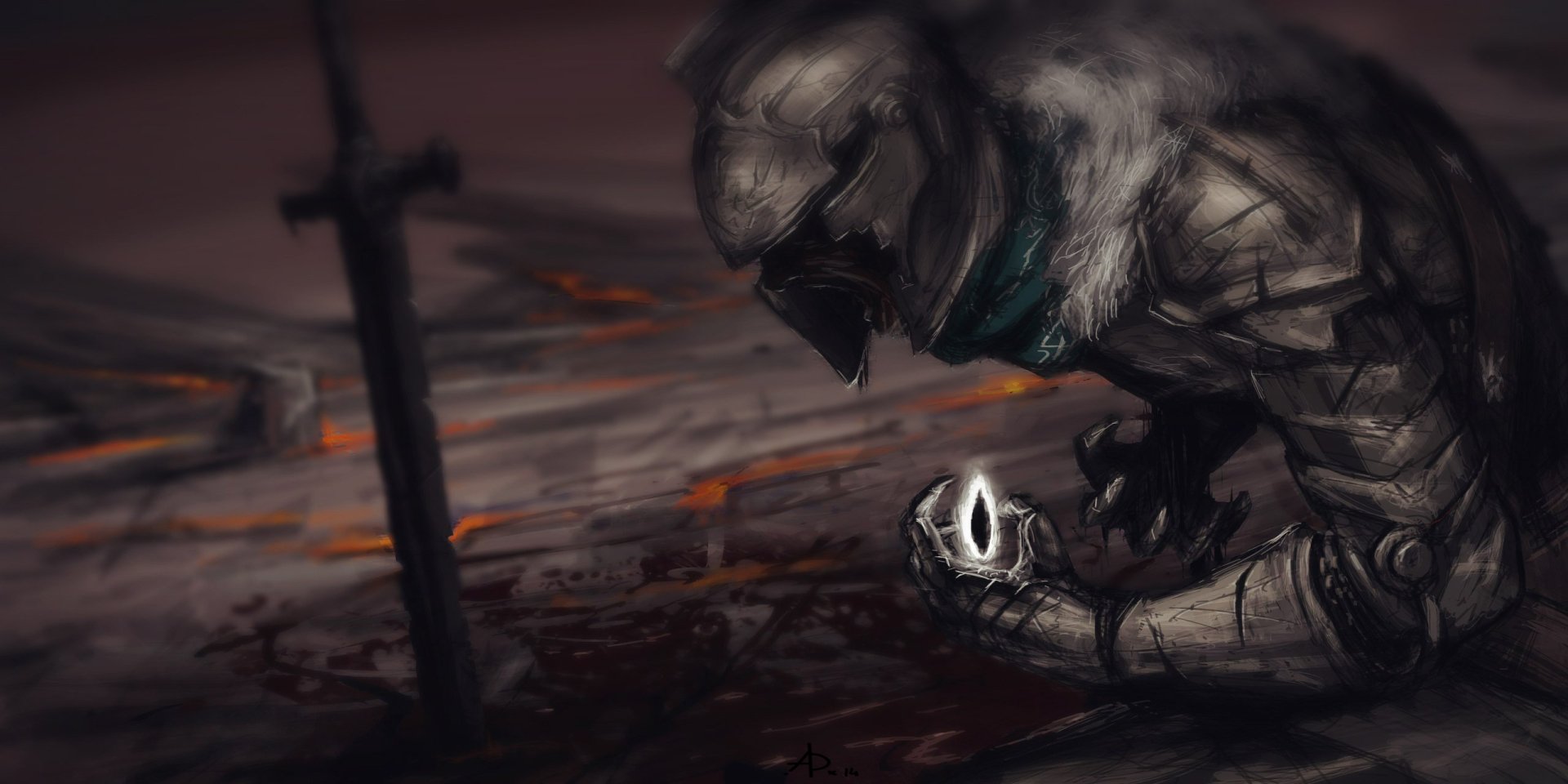 Download Fantasy Knight HD Wallpaper by Artem Demura