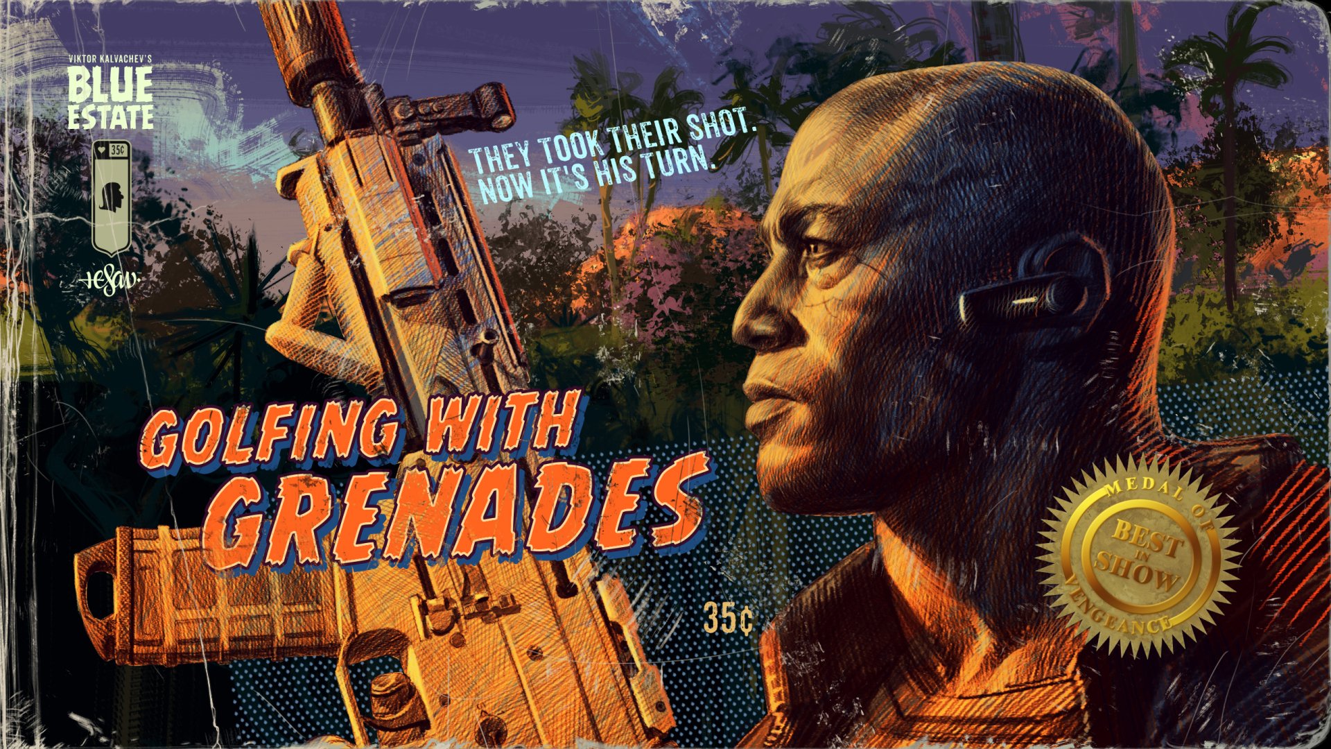 Download Comic Blue Estate HD Wallpaper