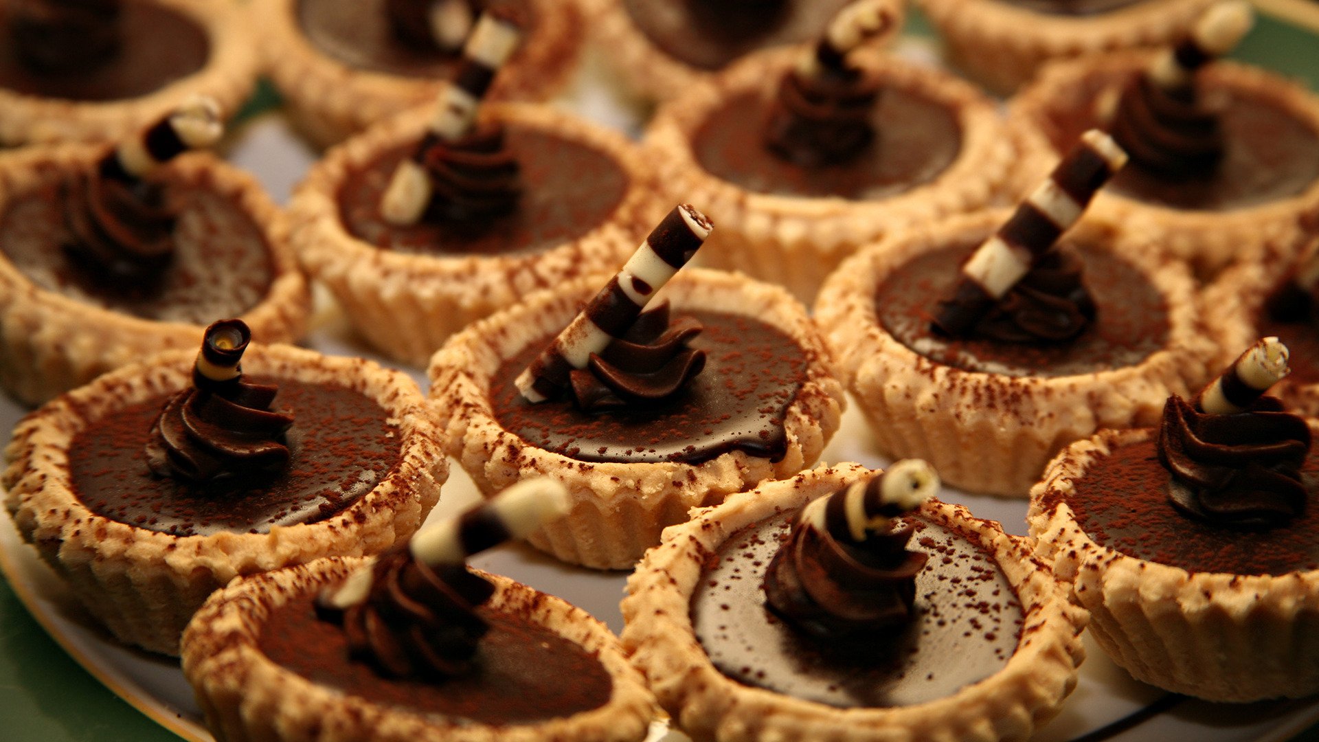 Decadent Chocolate Tartlets – HD Food Wallpaper Delight