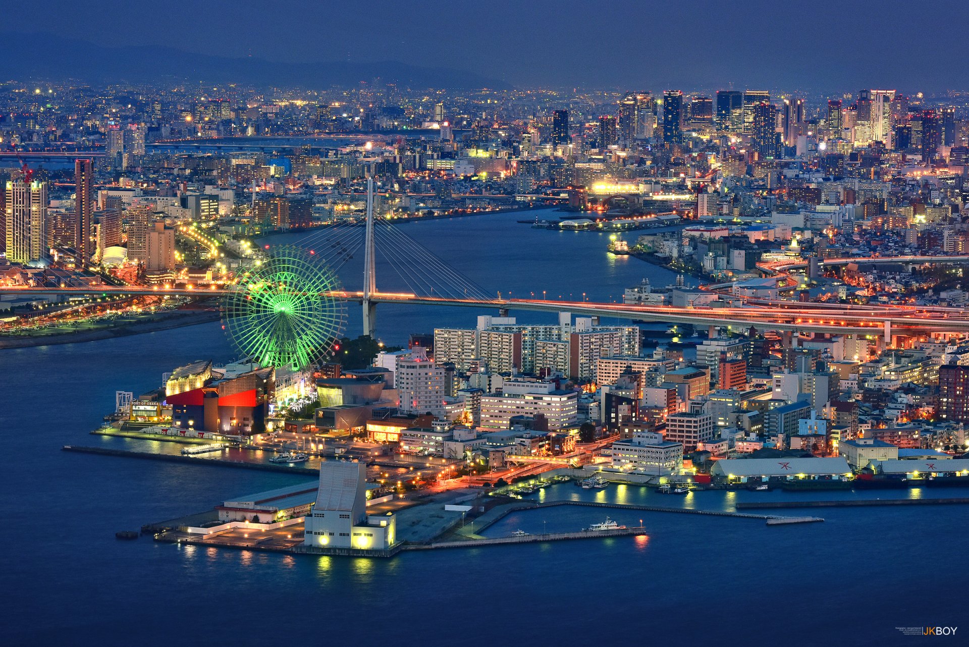Osaka Cityscape: Vibrant HD Wallpaper of Japan's Urban Beauty by Jkboy ...