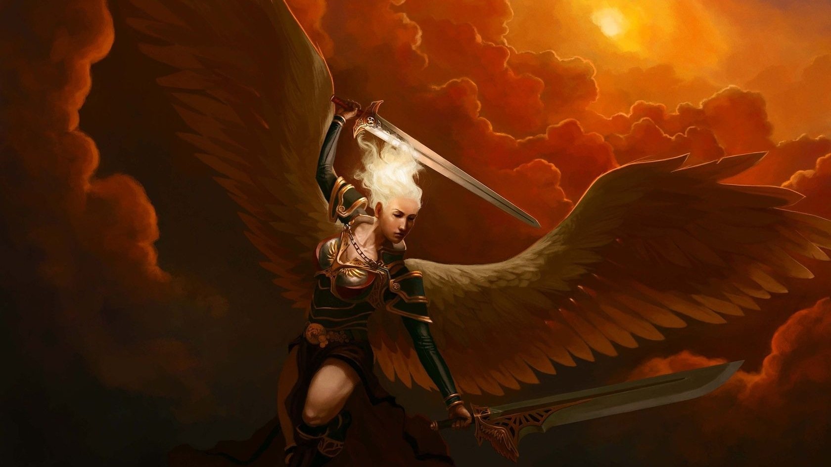 Download Fantasy Angel Warrior Wallpaper