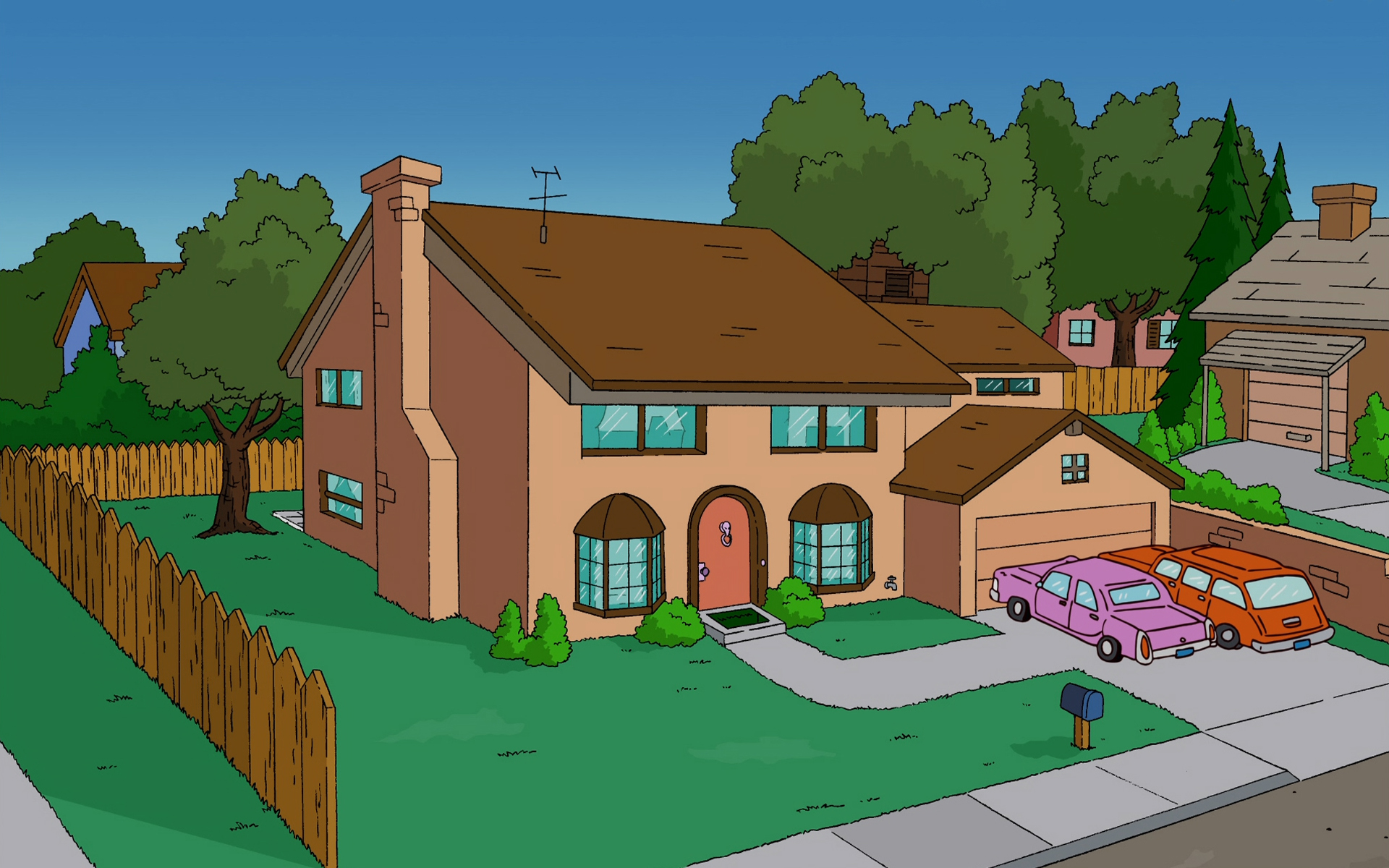 The Simpsons HD Wallpaper: Iconic Springfield Home View