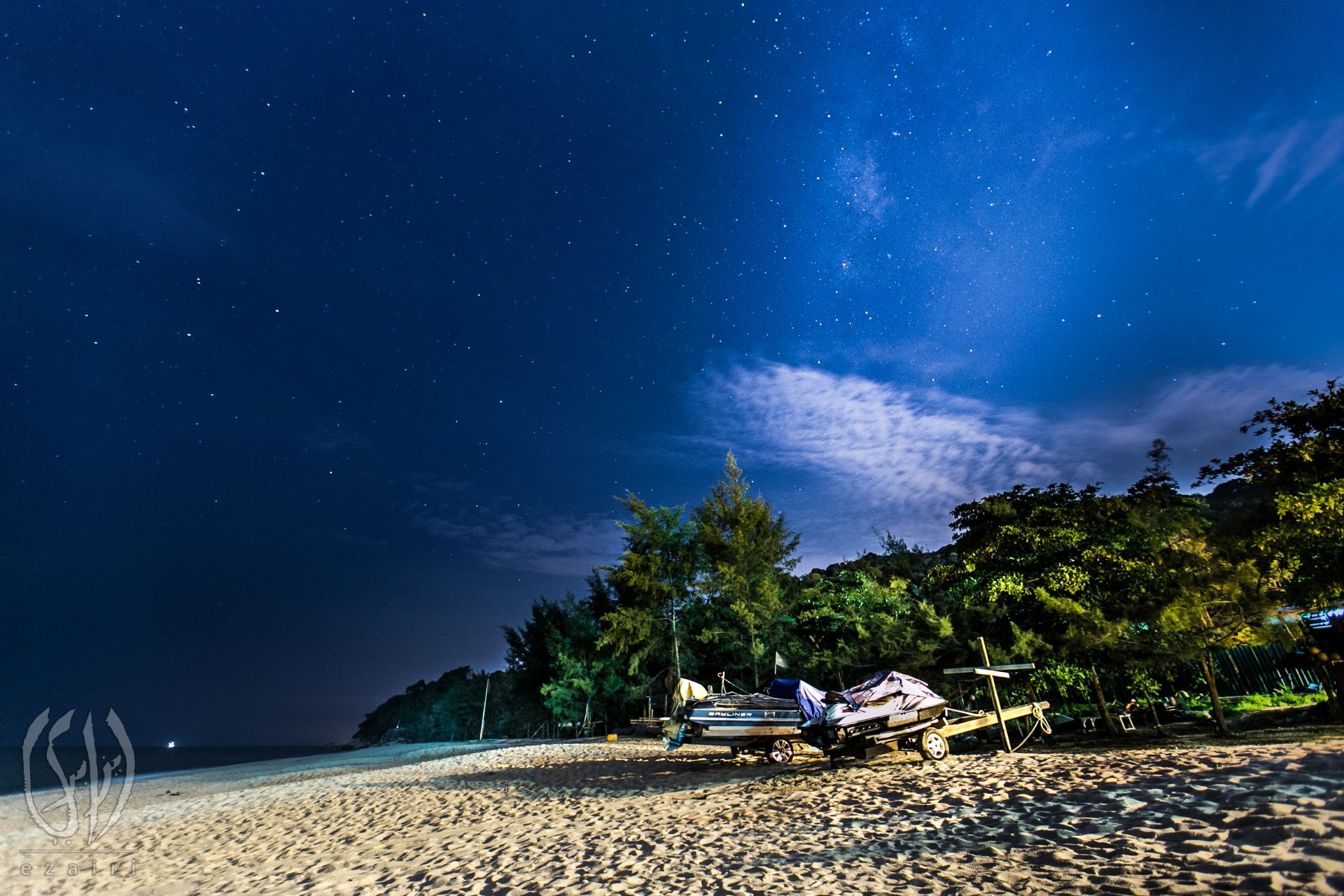 Download Tropics Beach Malaysia Kuantan Starry Sky Photography Night 4k ...