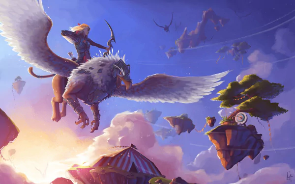 Download Fantasy Griffin HD Wallpaper by Dmitry Burmak