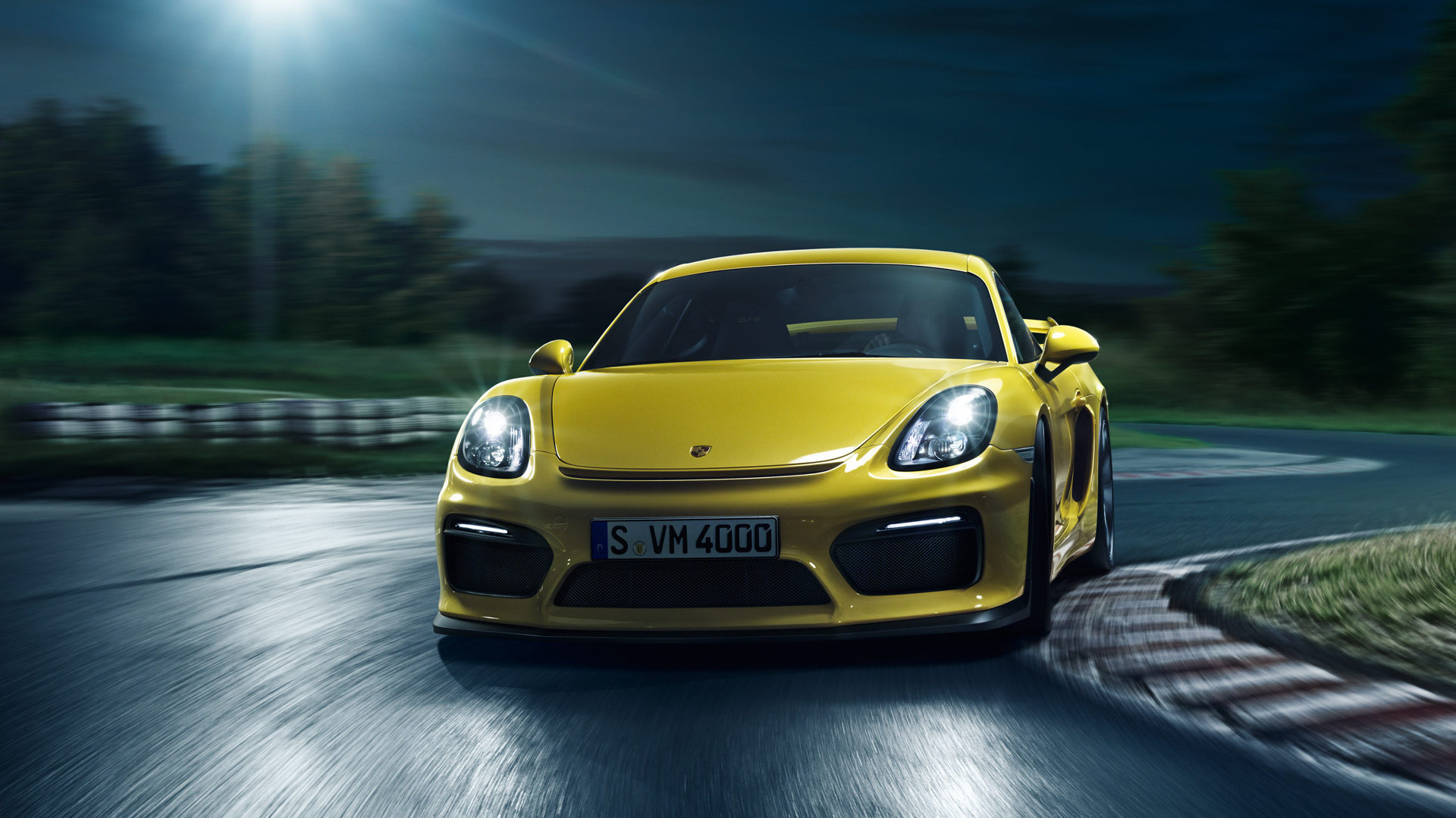 Download Yellow Car Porsche Porsche Cayman Car Vehicle Porsche Cayman ...