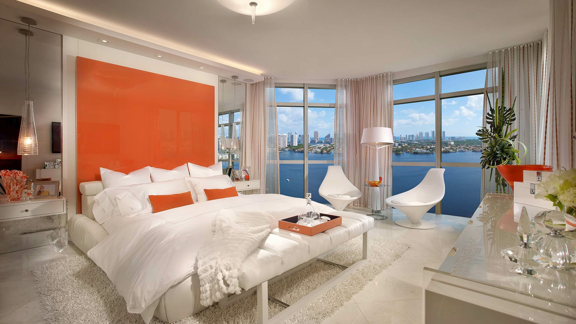 Oceanview Modern Suite — HD Luxury Bedroom Wallpaper