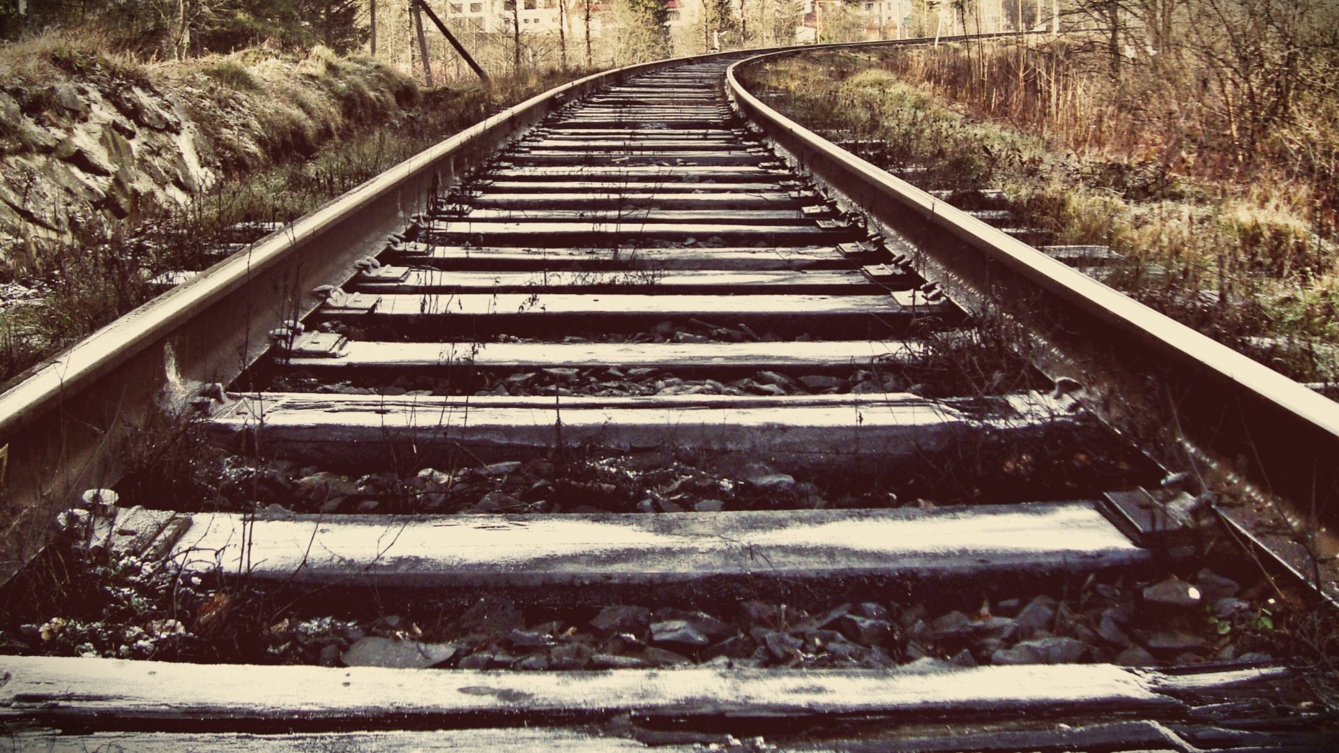 Download Man Made Railroad HD Wallpaper