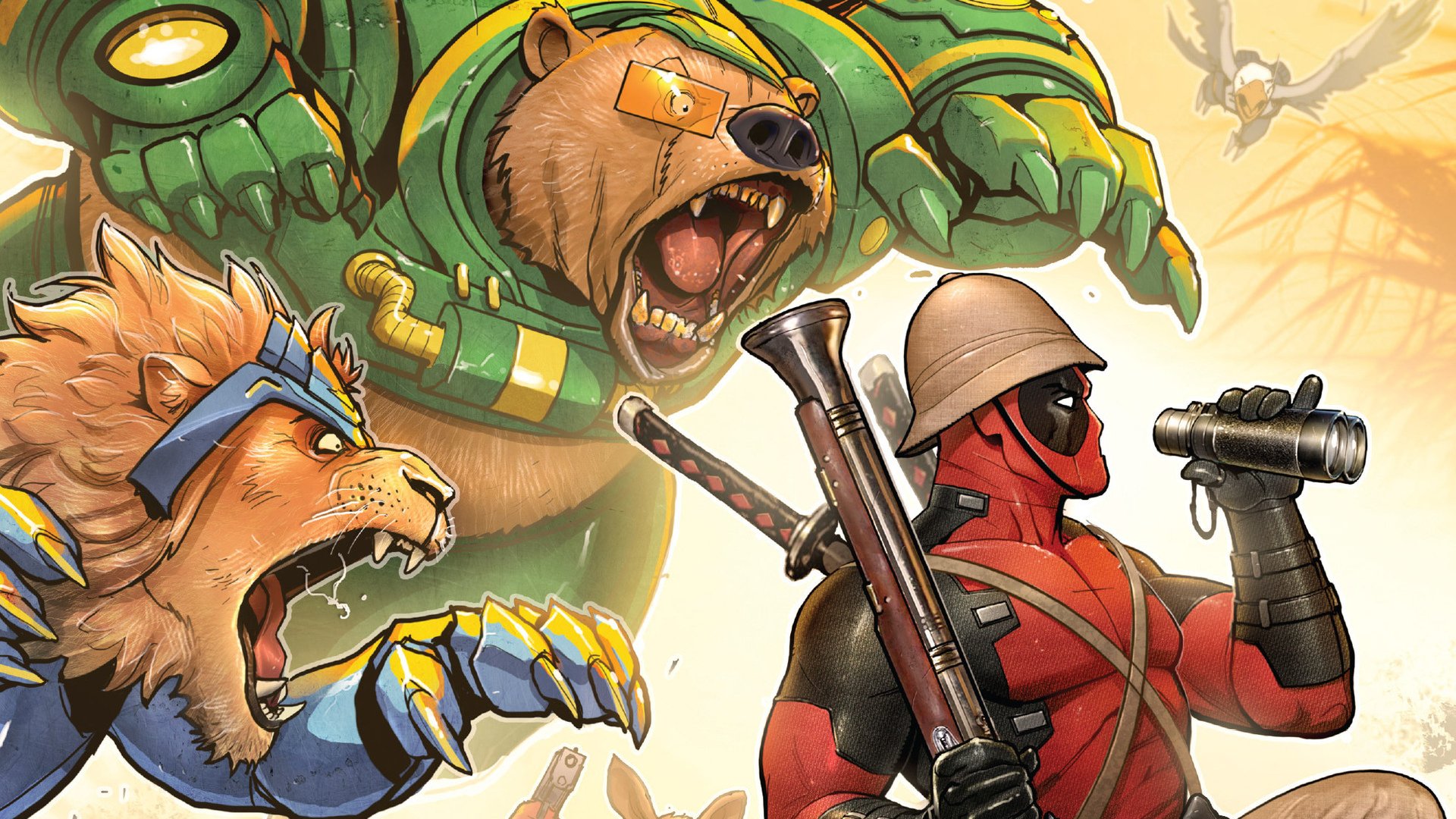 Deadpool's Wild Adventures: Epic HD Wallpaper Fun!