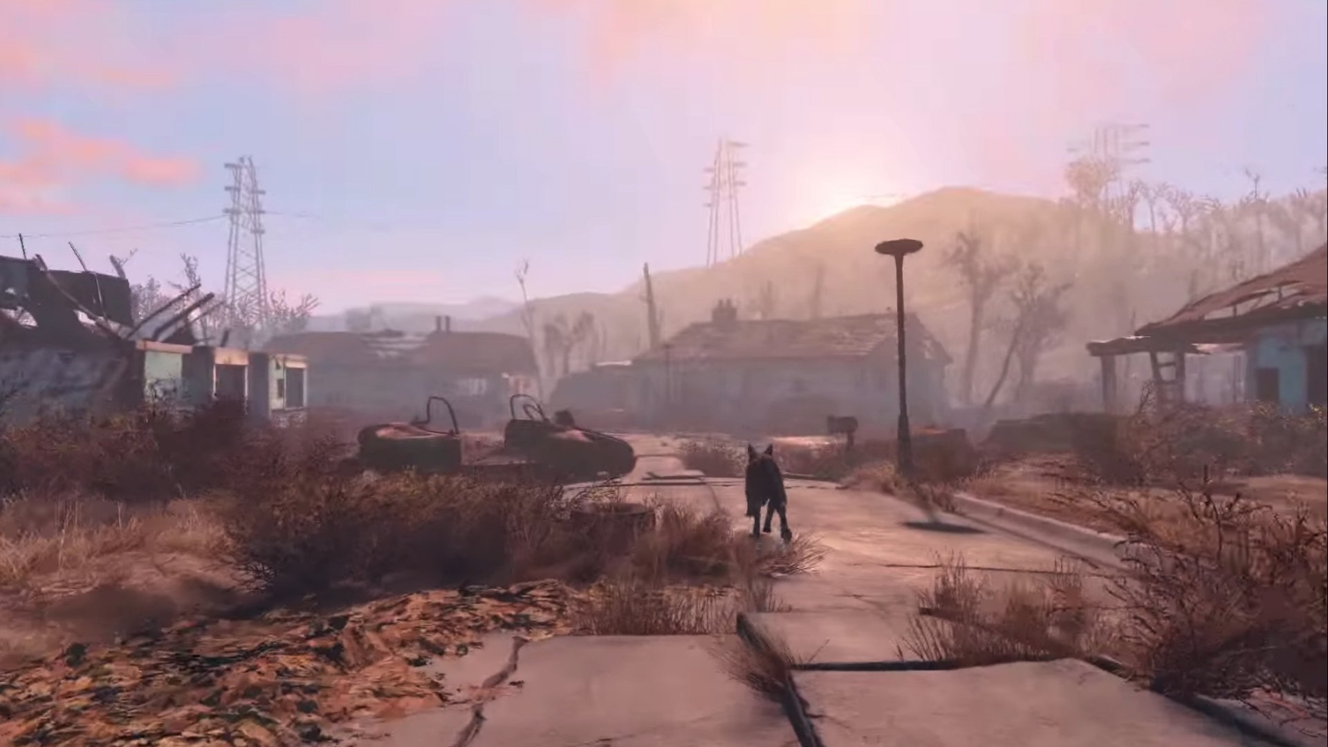 Fallout 4 HD Wallpaper: Post-Apocalyptic Wasteland Dawn Scene