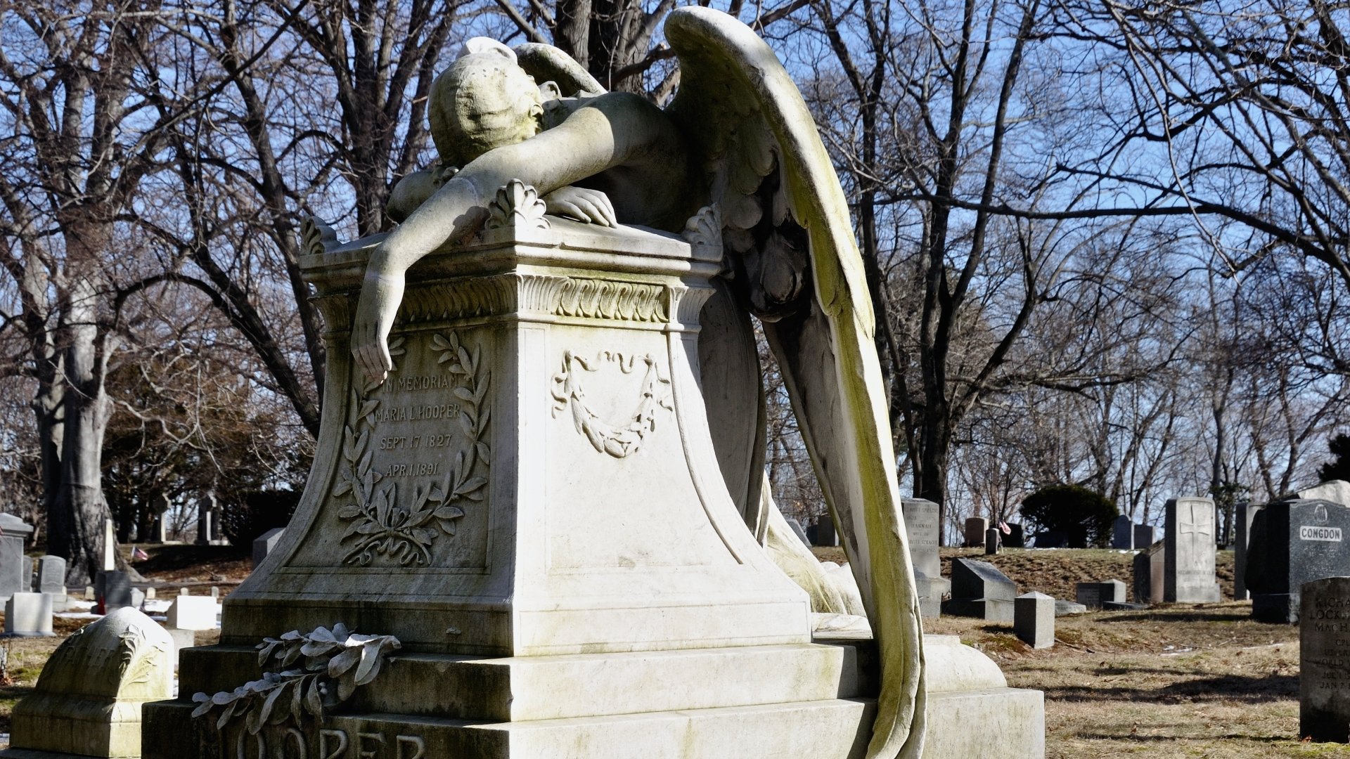 Download Man Made Angel Statue HD Wallpaper