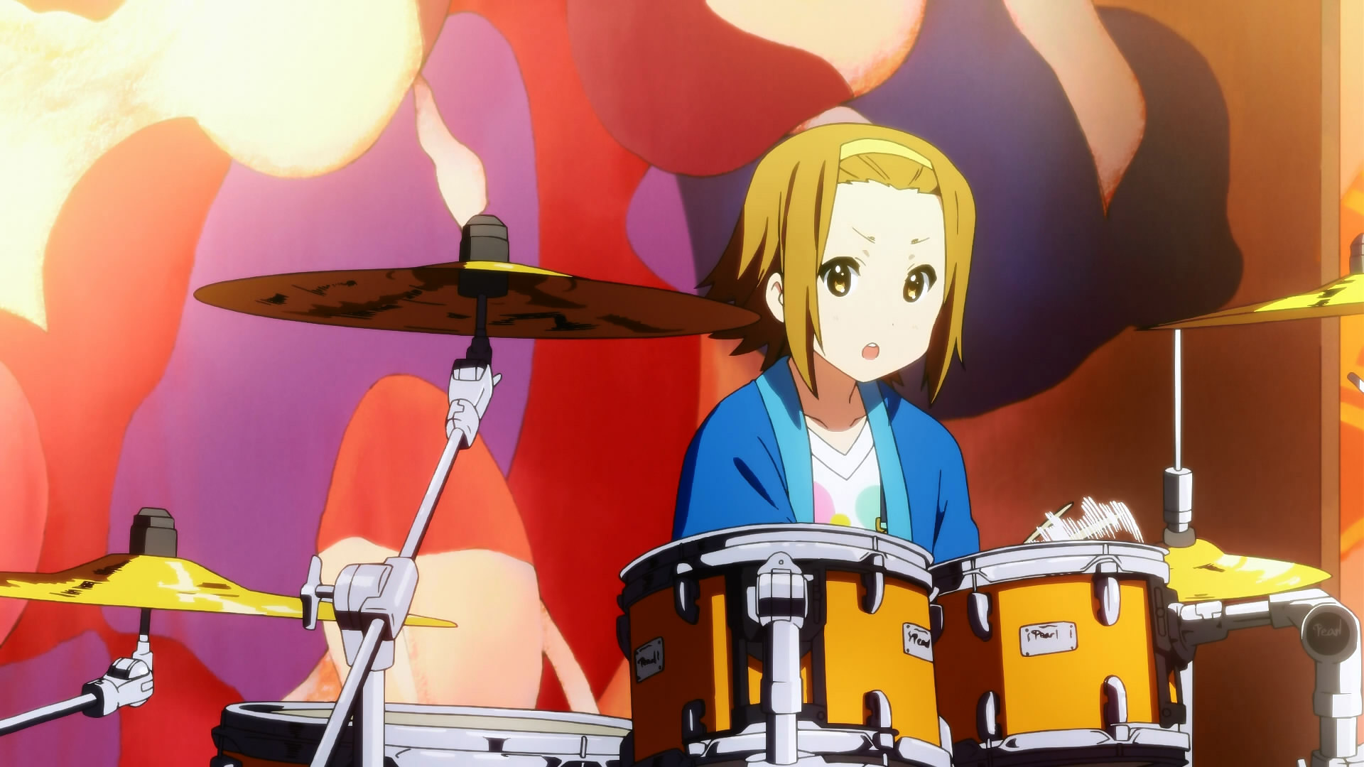 Fondo De Pantalla De Ritsu Drums 🎀💖🌟Konata Desktop